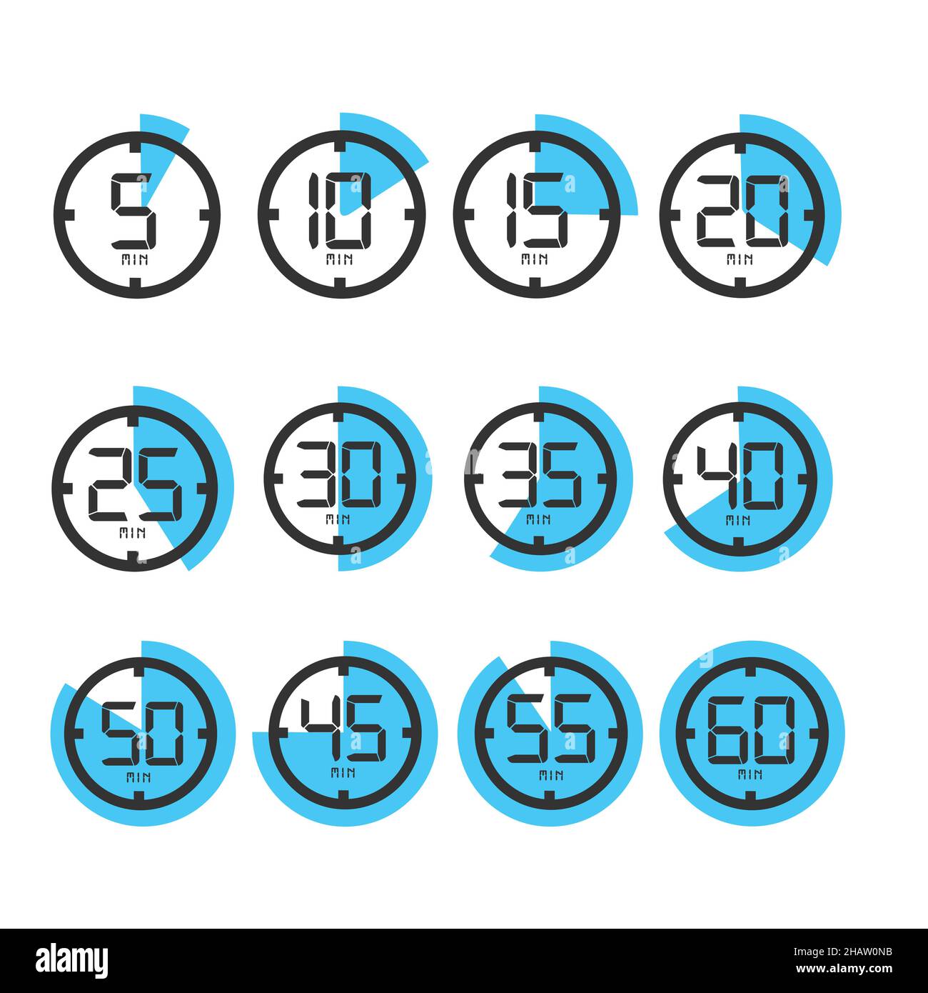 30 minutes icon vector vectors hi-res stock photography and images - Alamy