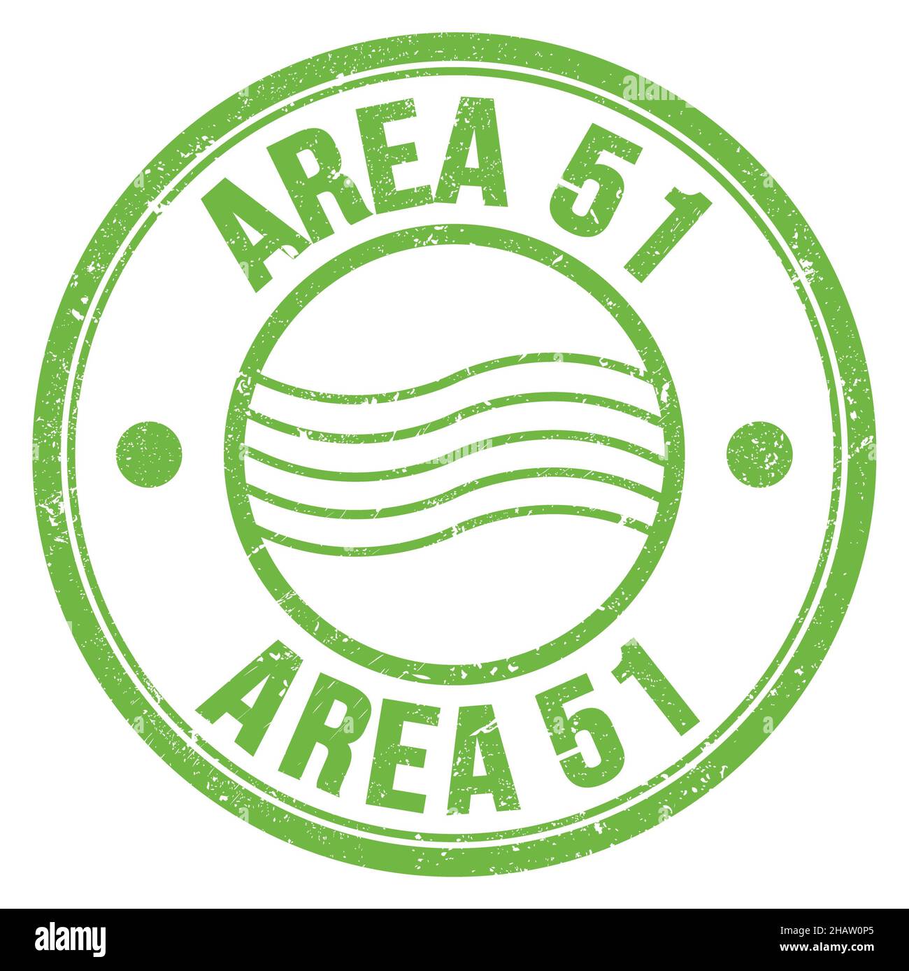 AREA 51 word written on green round postal stamp sign Stock Photo - Alamy