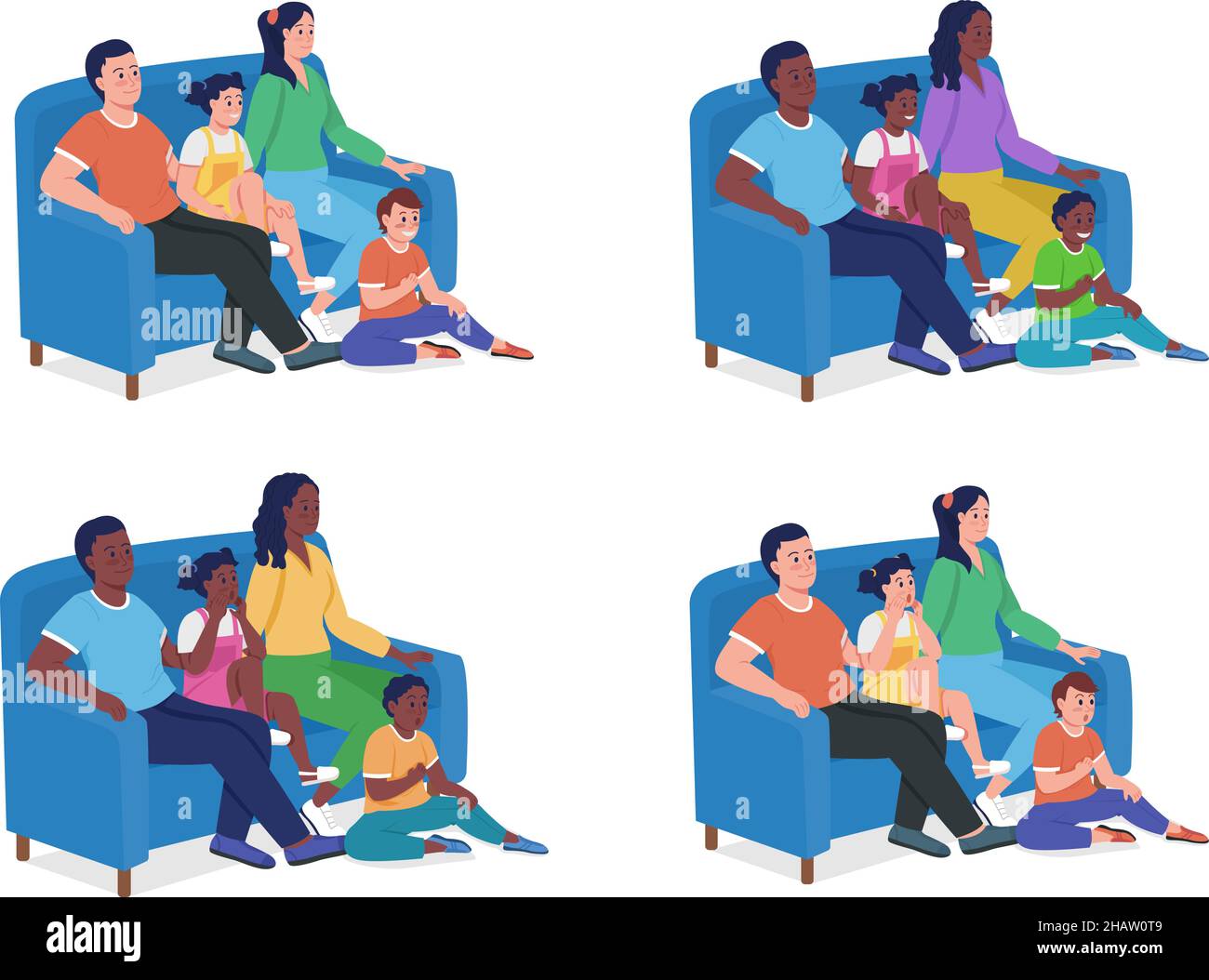 Family Members Sitting On Couch High Resolution Stock Photography and ...