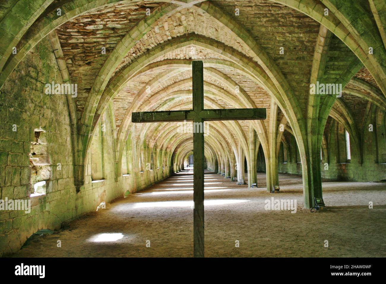 Cellarium - Fountains Abbey - England Stock Photo - Alamy