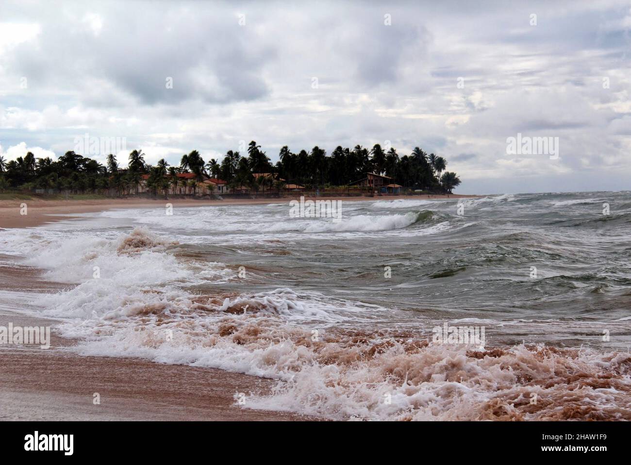 Beautiful deserted beach in Camaçari, Bahia, Brazil Stock Photo - Alamy