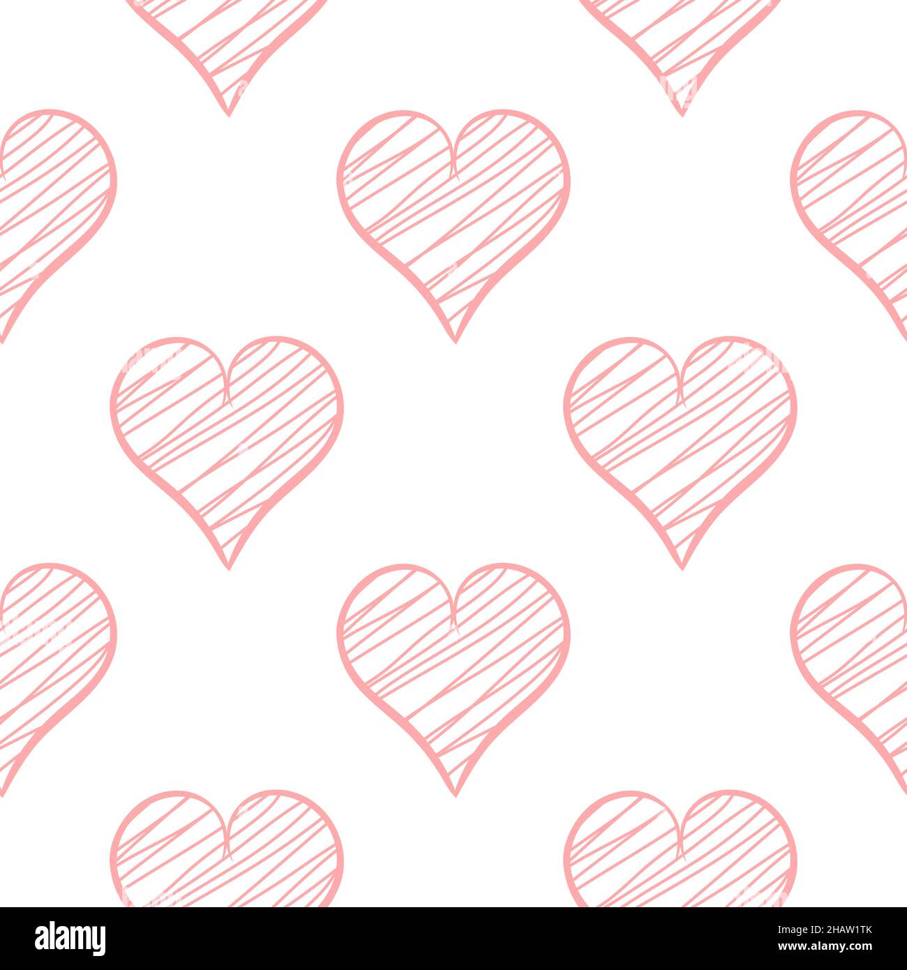 Pink hearts seamless pattern vector illustration Stock Vector Image ...