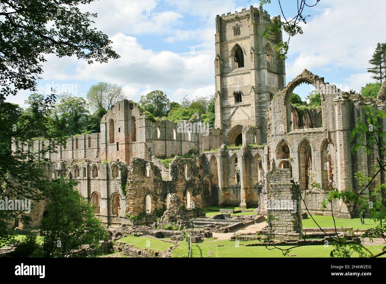Fountains Abbey - England Stock Photo - Alamy