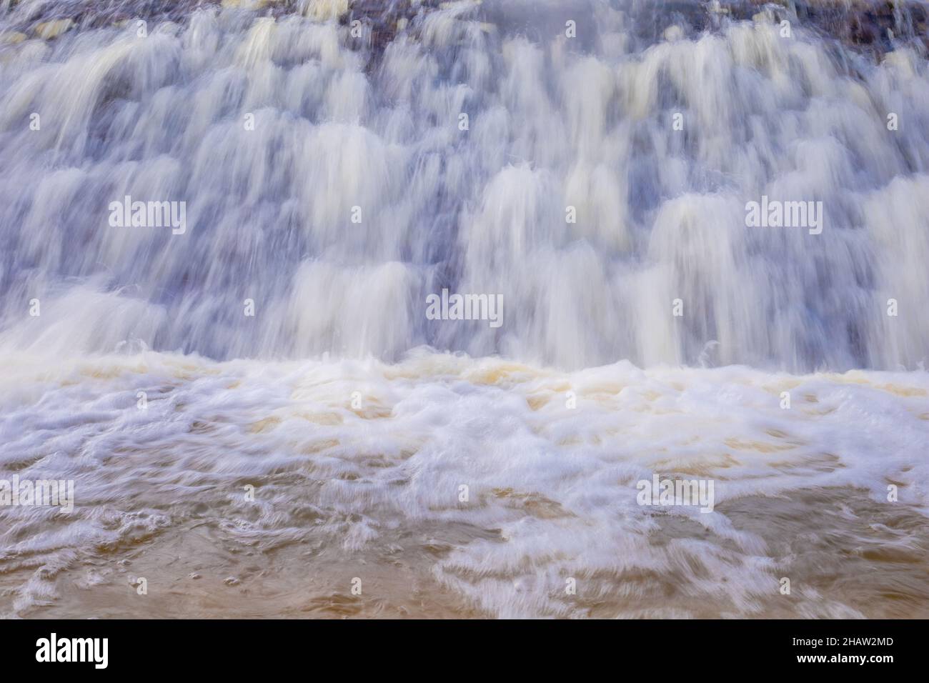 The water overflows the reservoir in the rainy season Stock Photo - Alamy