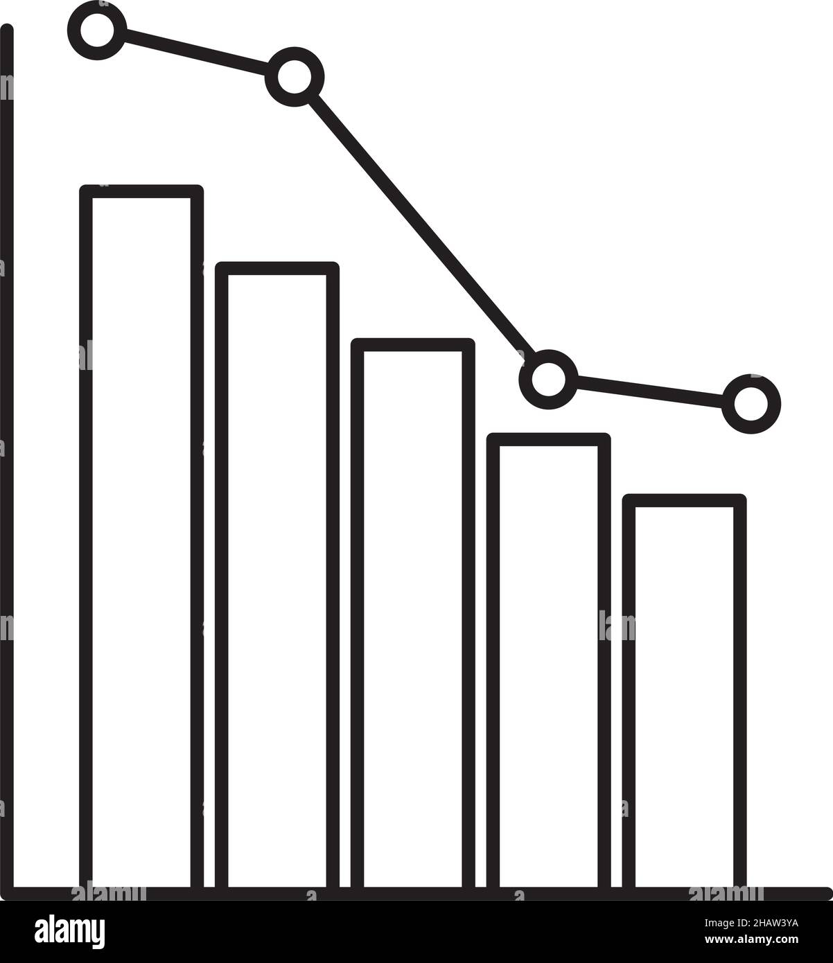 bar chart icon on white background Stock Vector Image & Art - Alamy