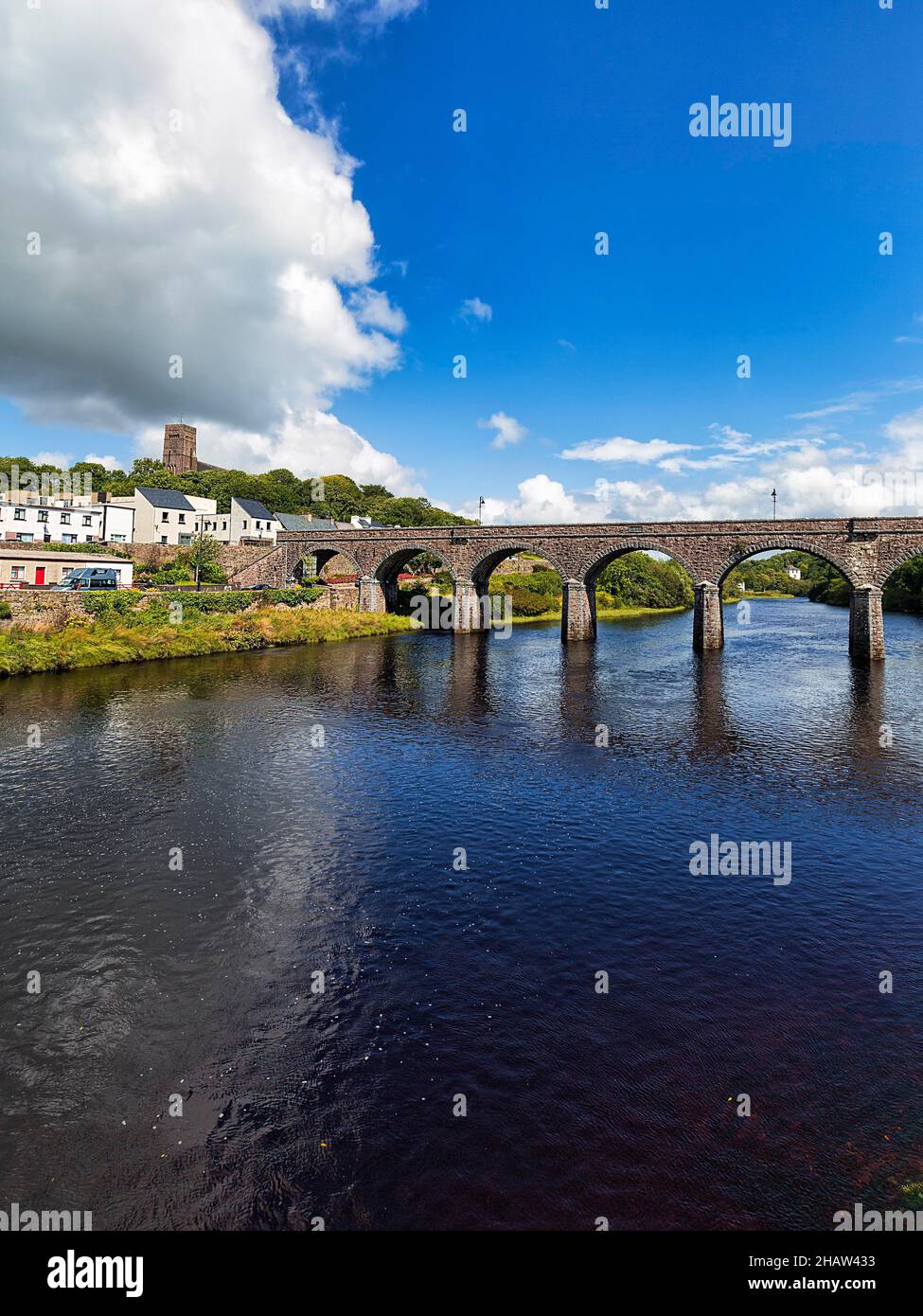 Bridge over the River Black Oak, Seven Arches Bridge, Newport, Mayo, Connacht, Ireland Stock ...