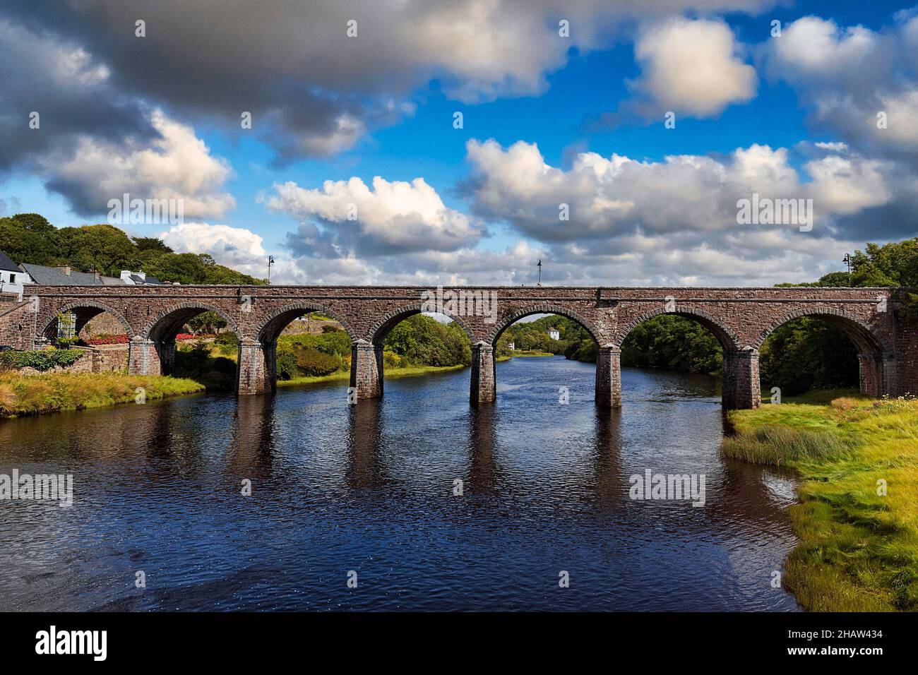 Bridge over the River Black Oak, Seven Arches Bridge, Newport, Mayo, Connacht, Ireland Stock ...