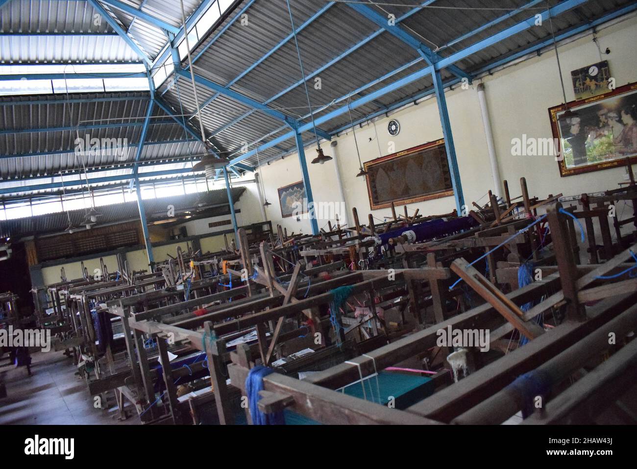 Old Indonesian textile factory. Equipment Stock Photo - Alamy