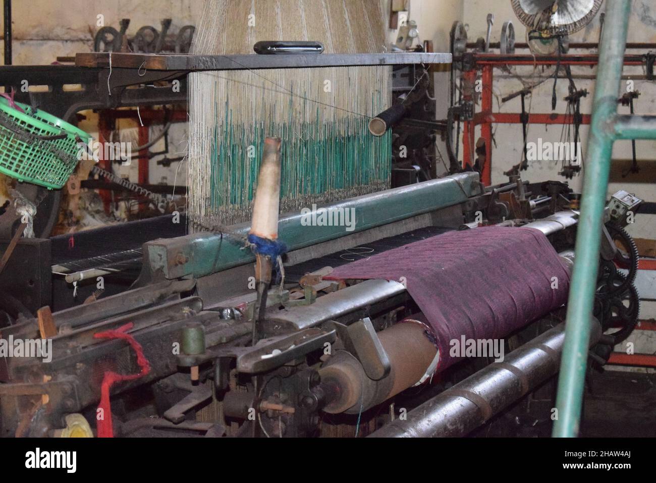 Old Indonesian textile factory. Equipment Stock Photo - Alamy