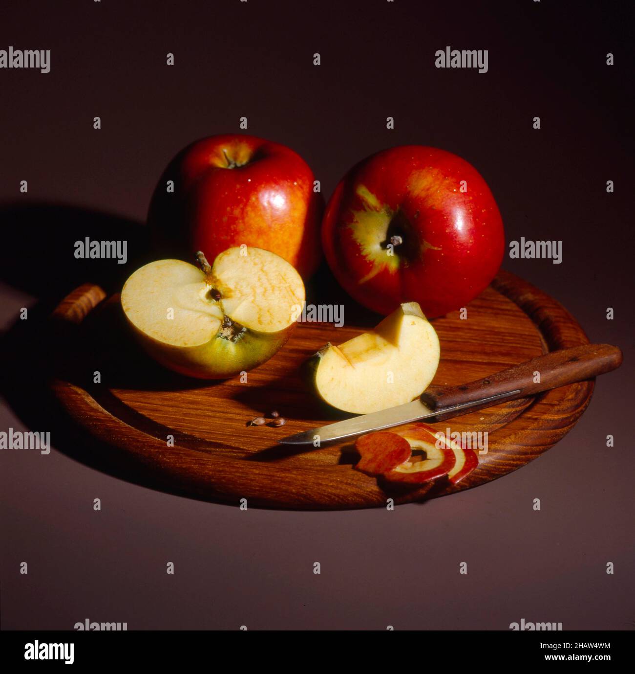 Fruit, Nostalgia Peeling Apples on the Chopping Board Apples Stock ...