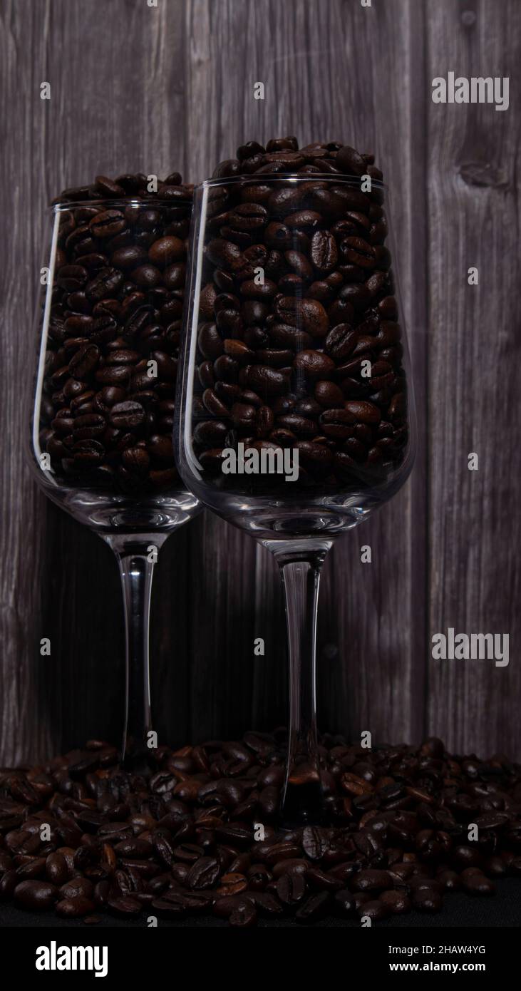 food styling of coffee beans Stock Photo - Alamy