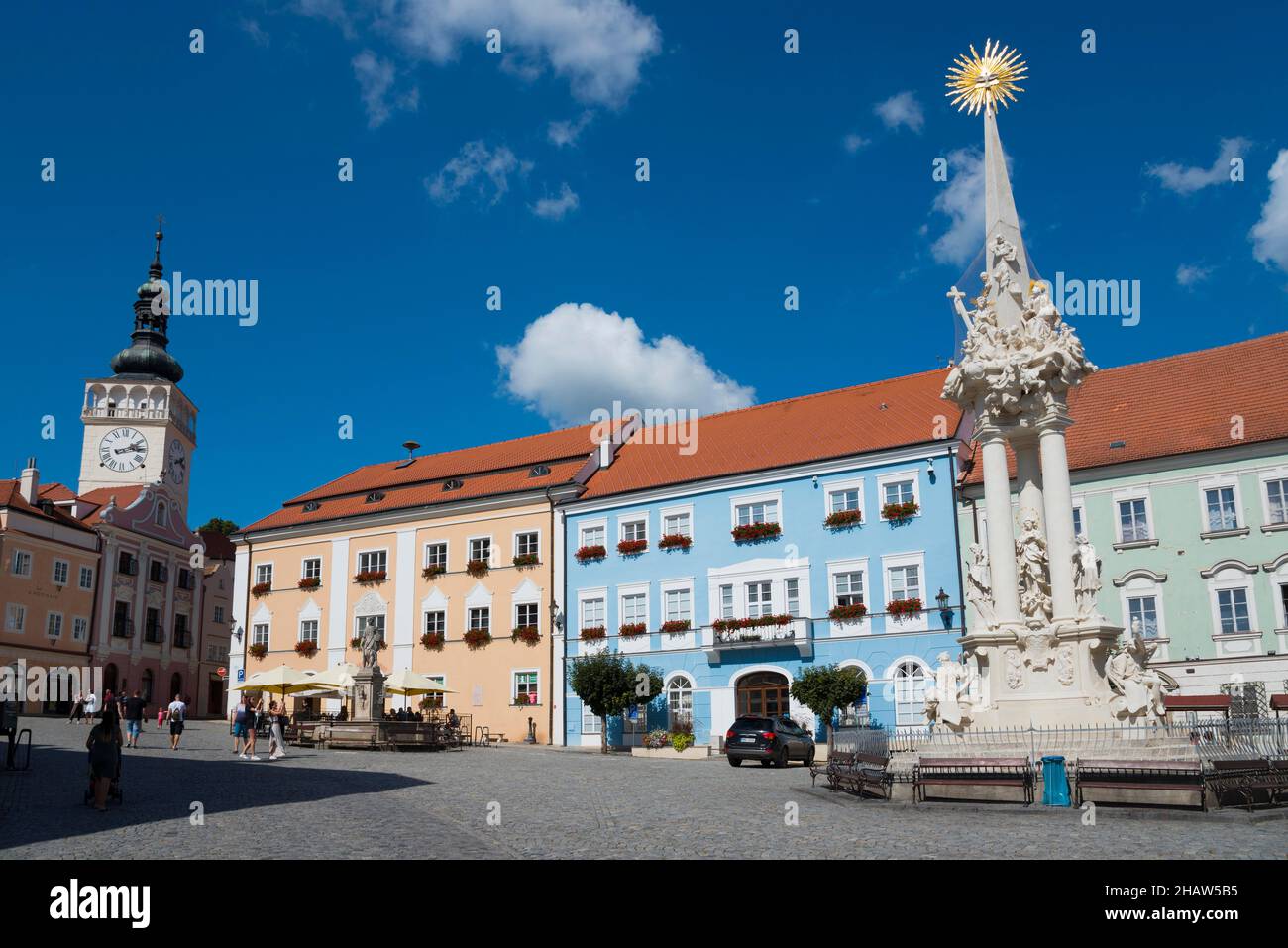 Market Square with Town Hall, Pomona Fountain and Holy Trinity Column ...