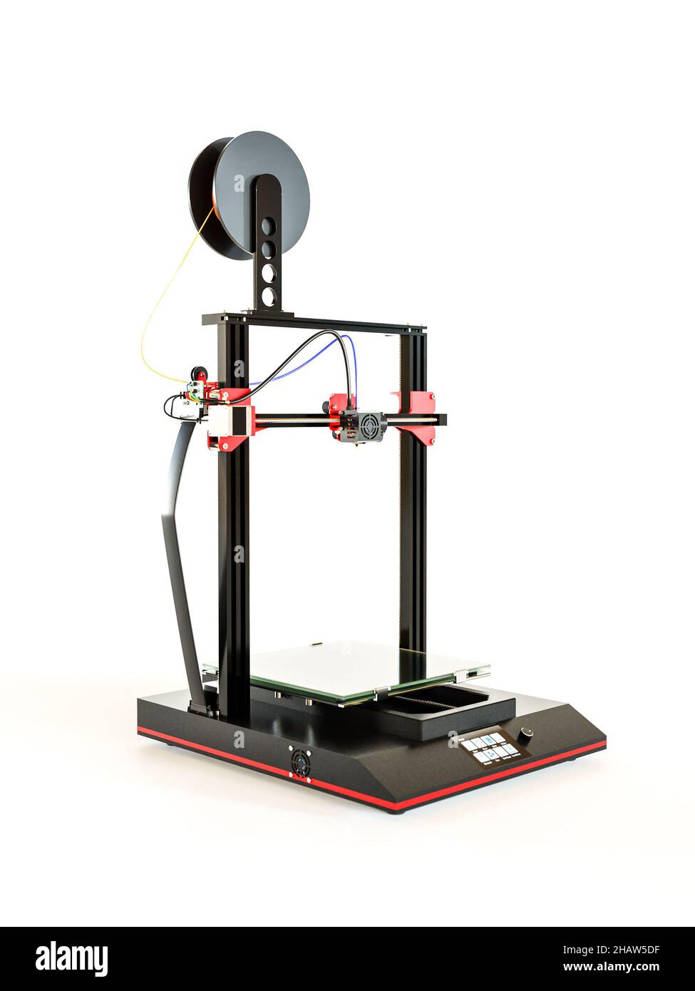 3D rendering of 3D printer model on white background Stock Photo - Alamy