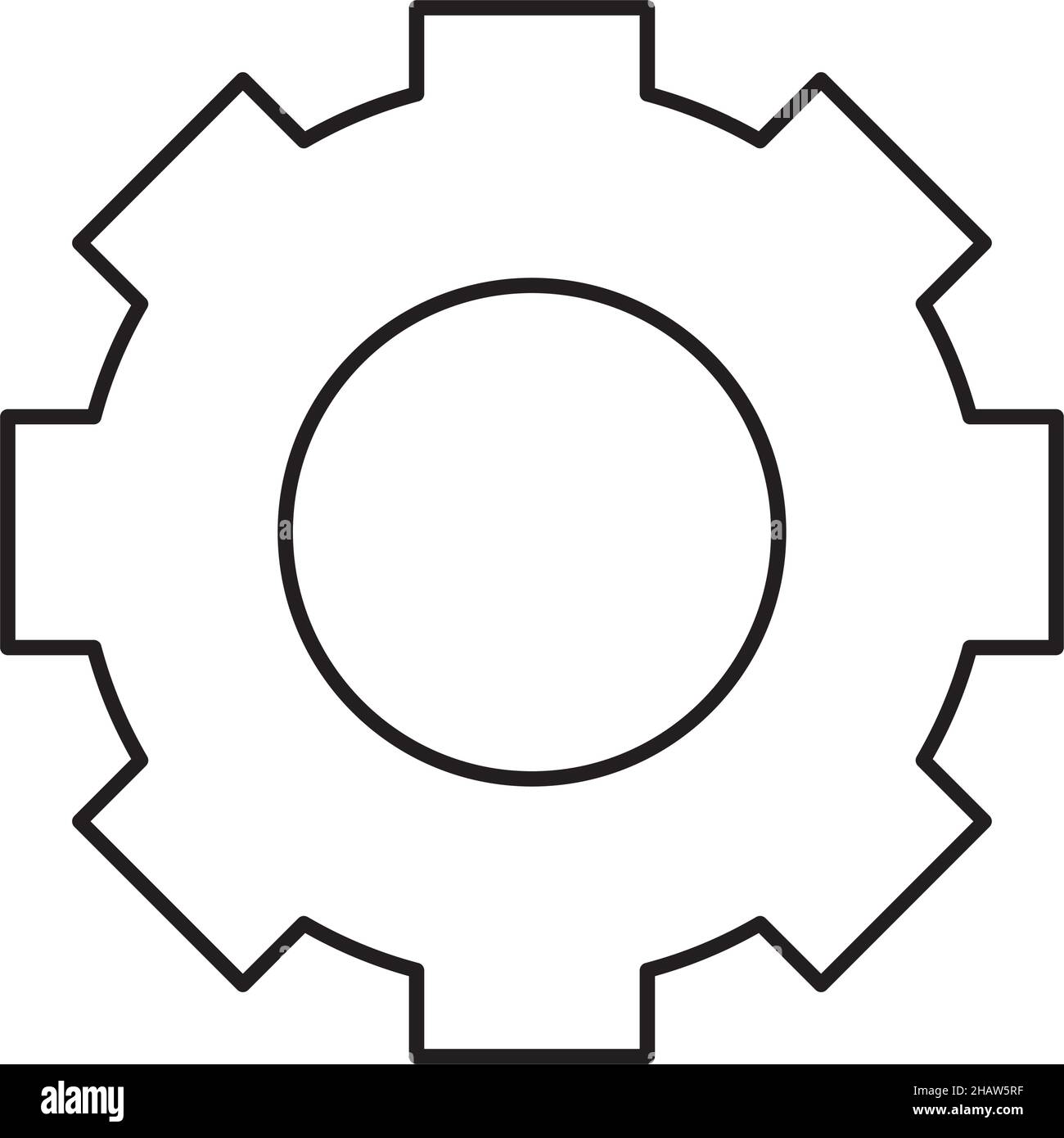 gear wheel icon on white background Stock Vector Image & Art - Alamy