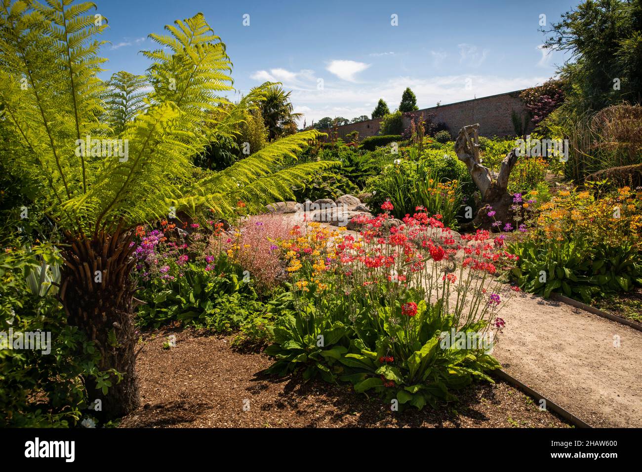 UK Northern Ireland, Co Down, Bangor, Castle Park, Walled Garden ...