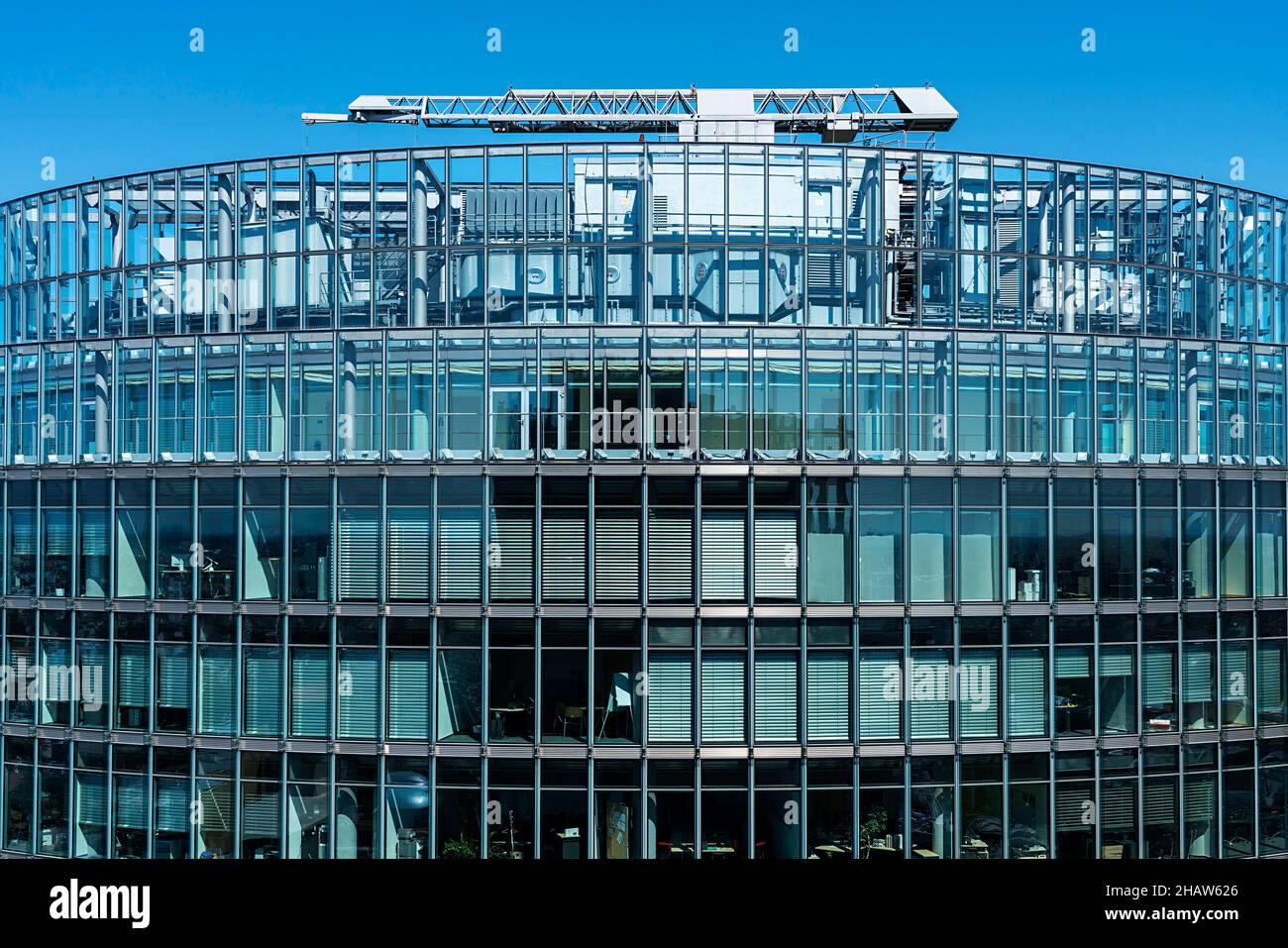 The high-rise building of the DB headquarters at Potsdamer Platz ...