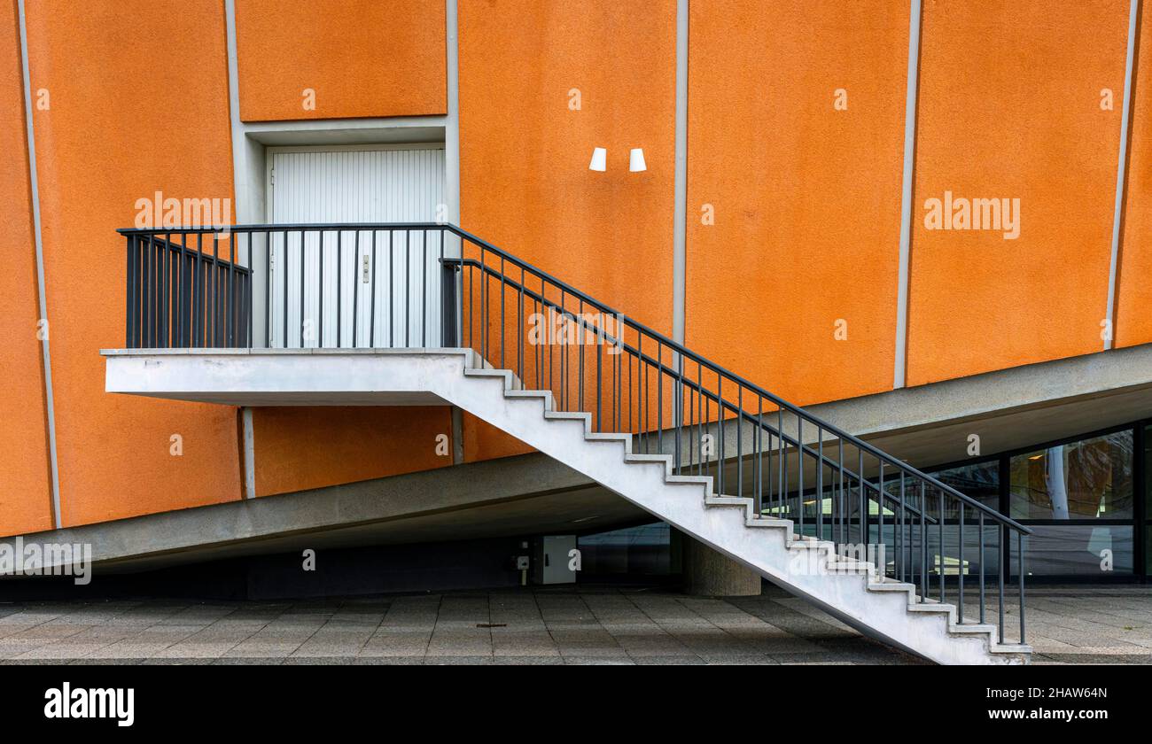 Stairs at the back entrance of the House of Cultures in the Berlin ...
