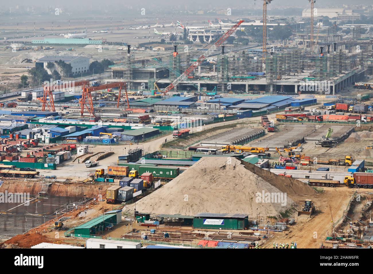 Dhaka, Bangladesh - December 15, 2021: Under construction of the third ...