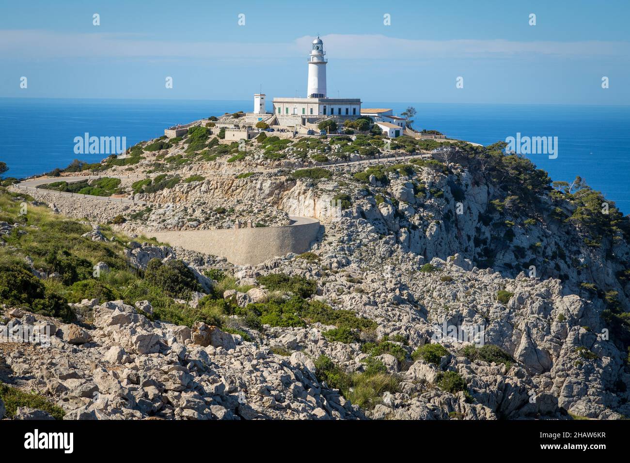Lighthouse at Cap Formentor, Formentor Peninsula, Majorca, Spain Stock ...