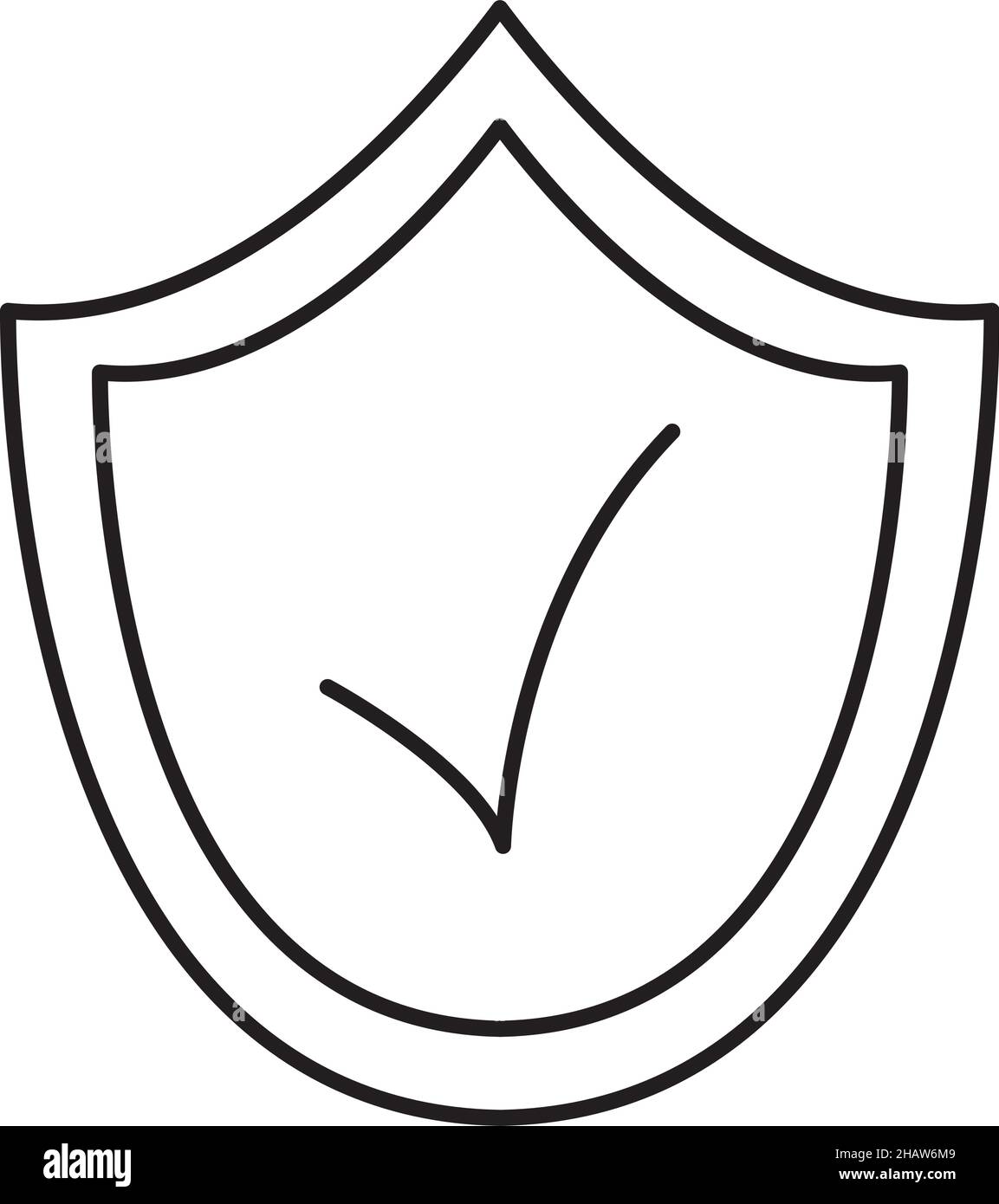 check shield icon on white background Stock Vector Image & Art - Alamy