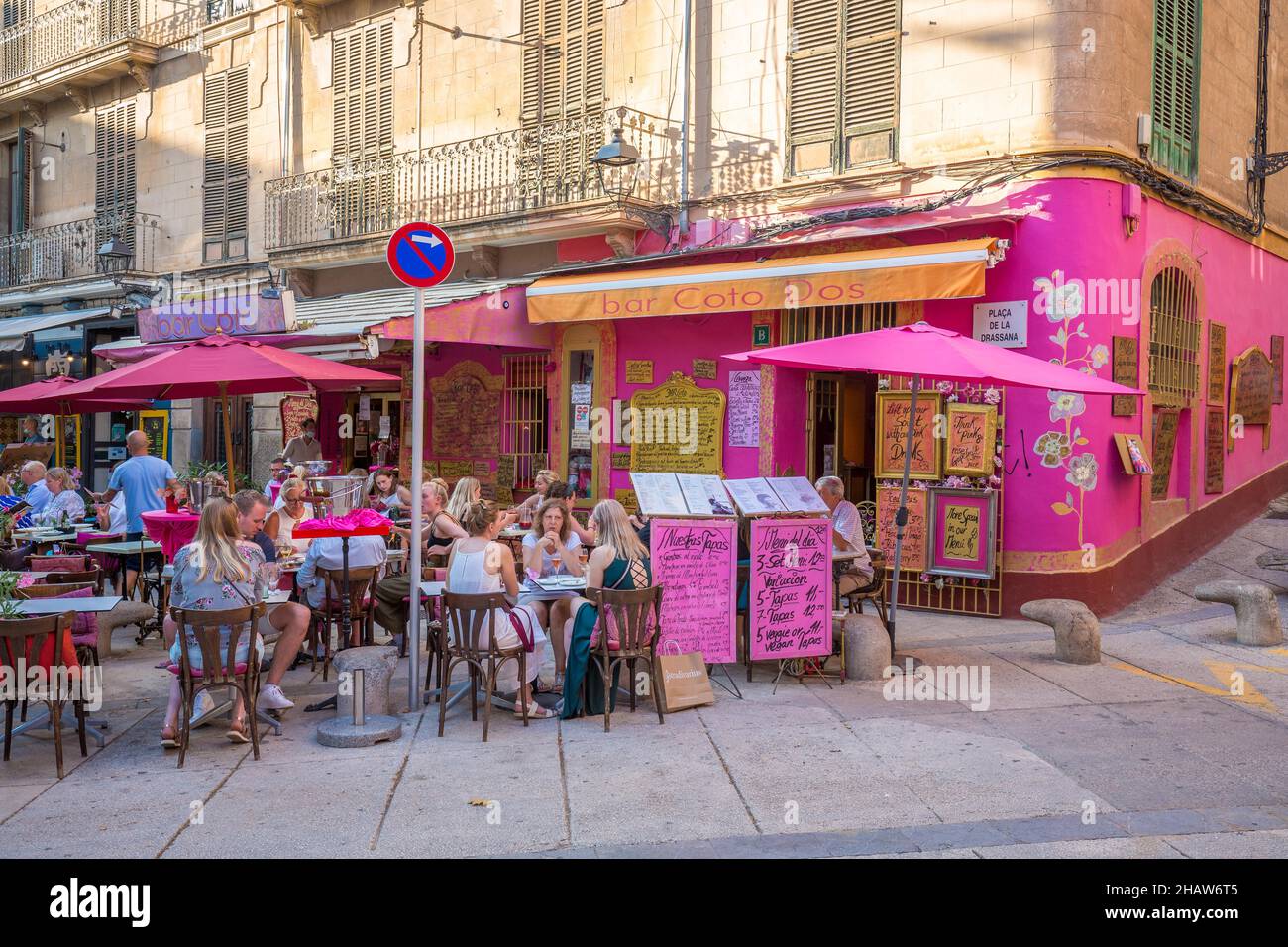 Bar in the old town, Palma, Majorca, Spain Stock Photo - Alamy