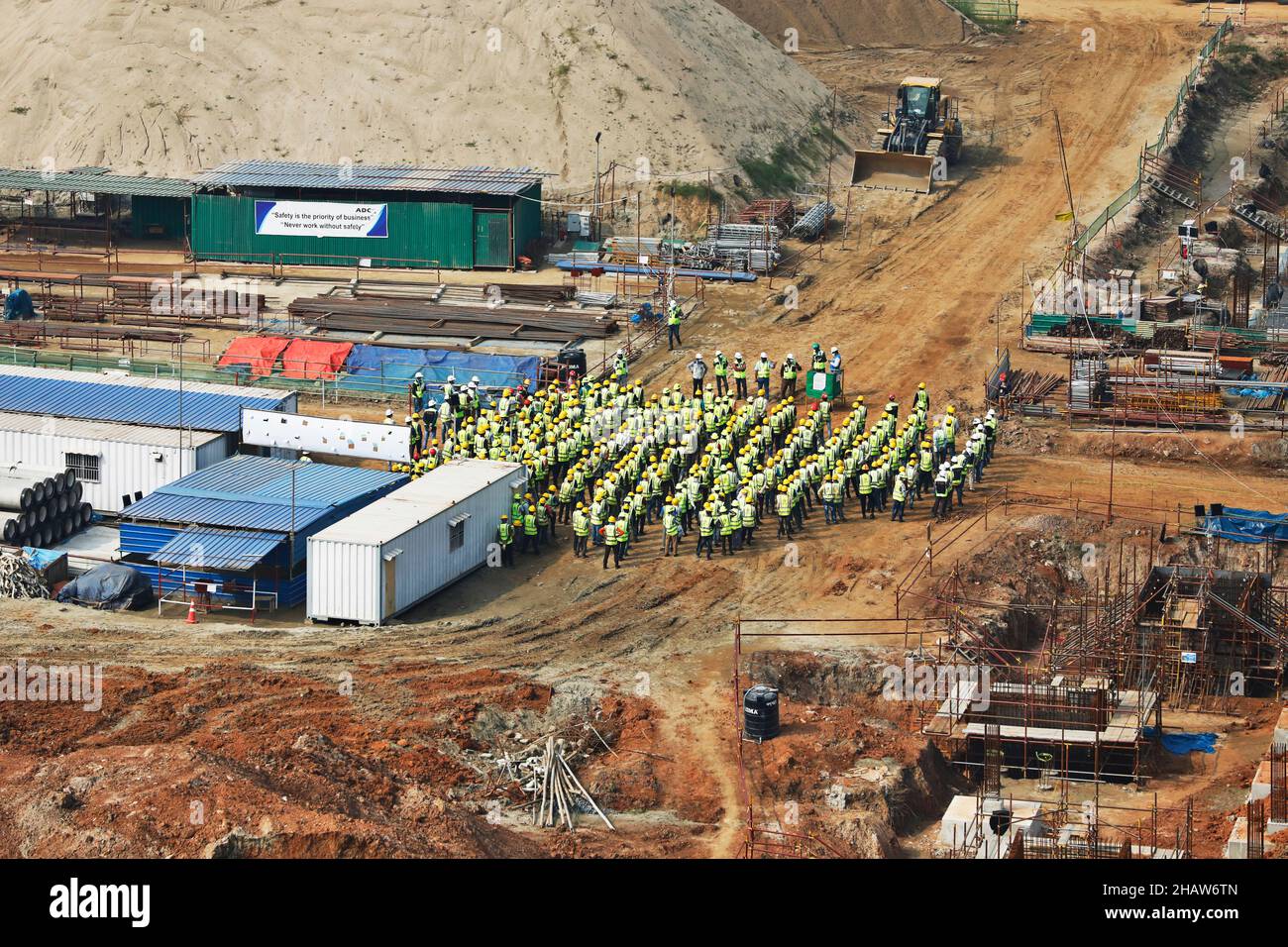 Dhaka, Bangladesh - December 15, 2021: Under construction of the third ...