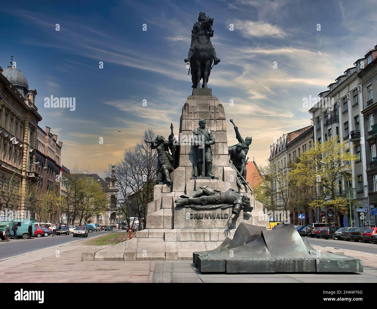 The Grunwald Monument, Pomnik Grunwaldzki, equestrian statue of King of ...