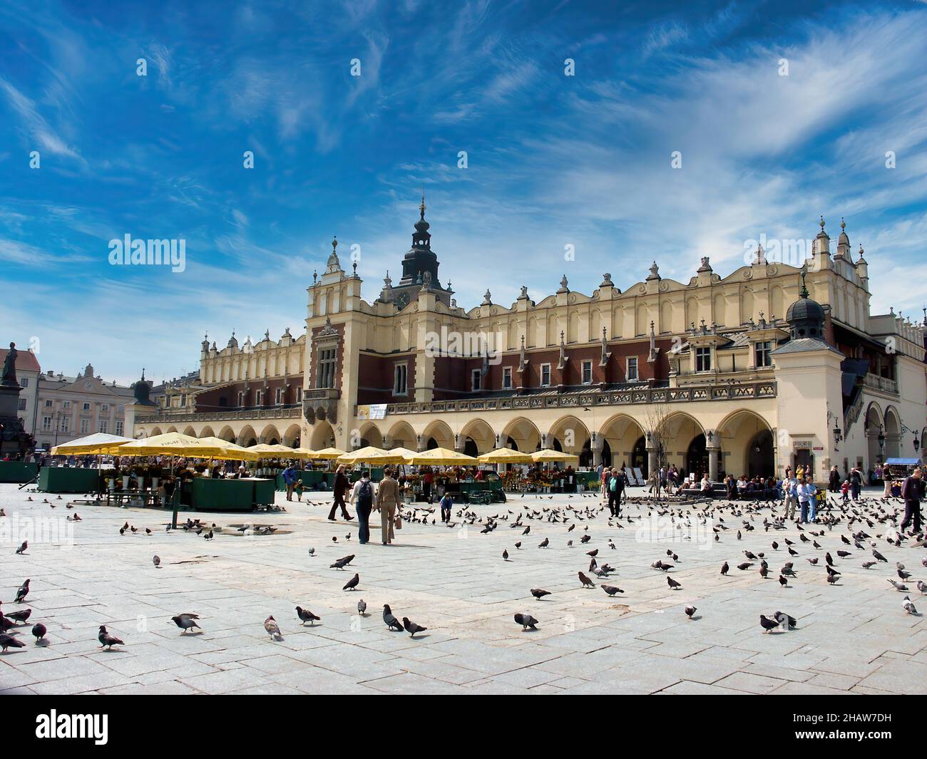 Cracow , Krakow, city center, old market square in Cracow, Poland Stock ...