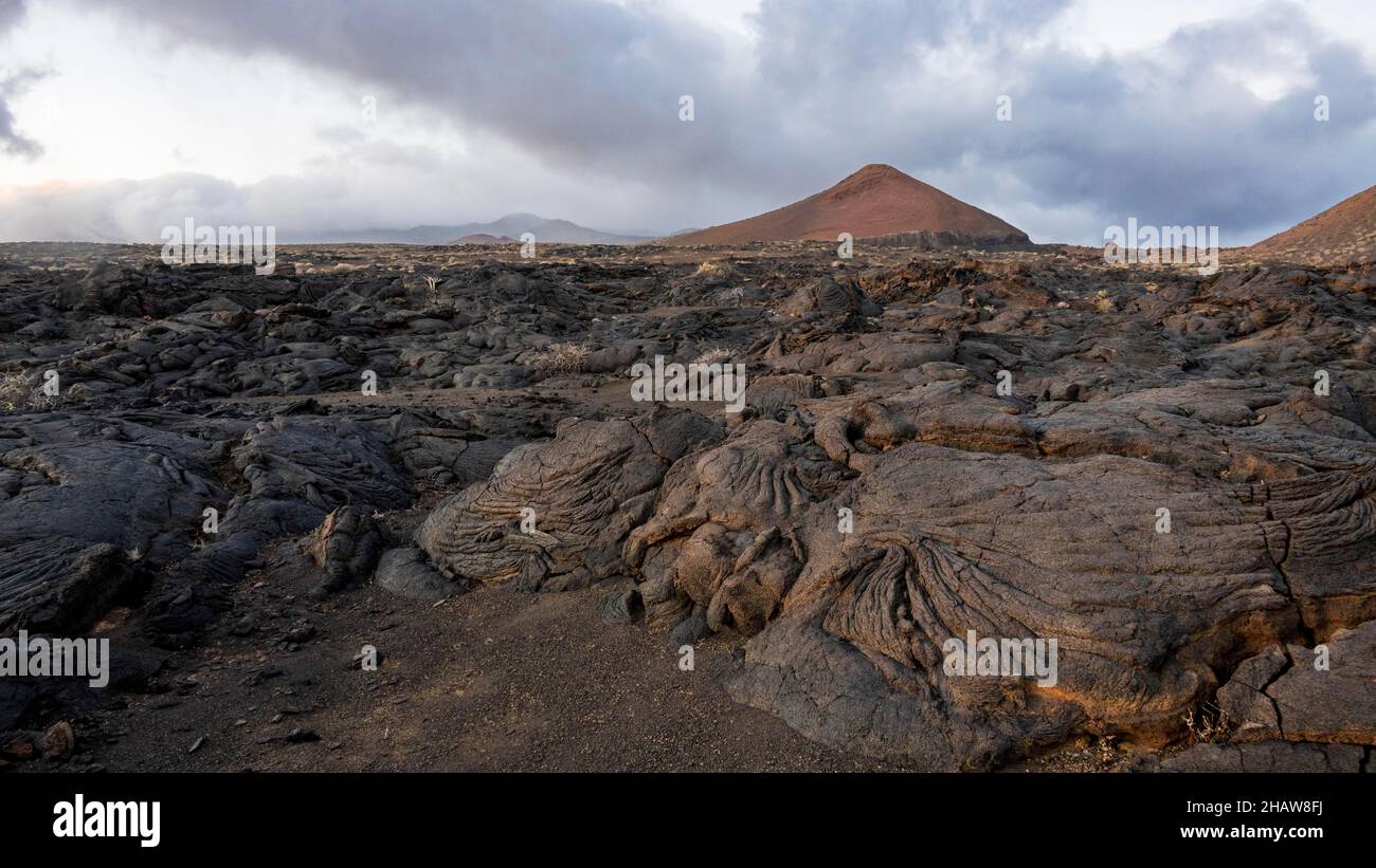 pahoehoe at Montana de Prim, La Restinga, El Hierro, Canary Islands ...