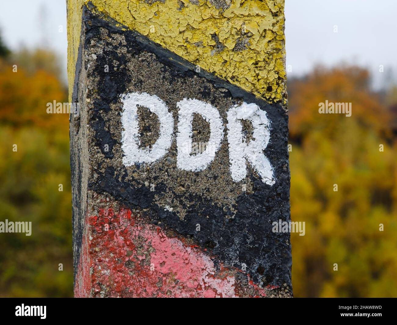 Old border post between FRG and GDR, Harz Mountains, Lower Saxony ...