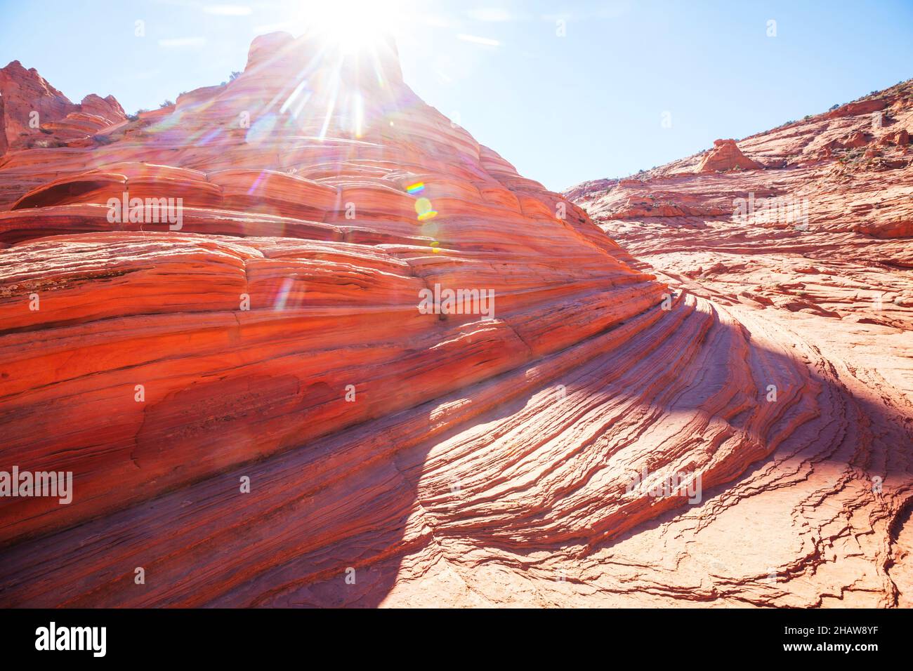 Sandstone formations in Utah, USA. Beautiful Unusual landscapes Stock ...