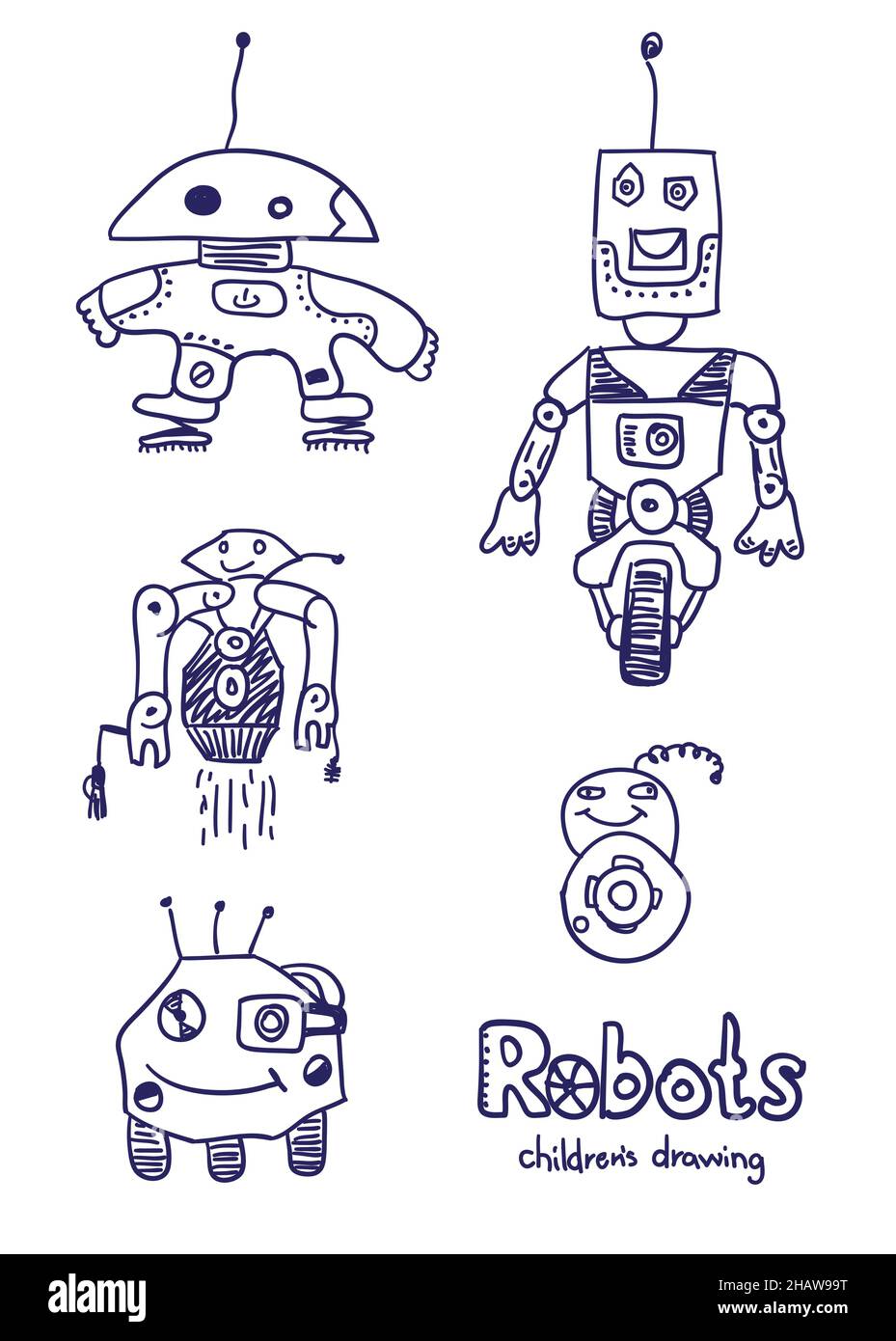 Anthropomorphic robots Stock Vector Images - Alamy