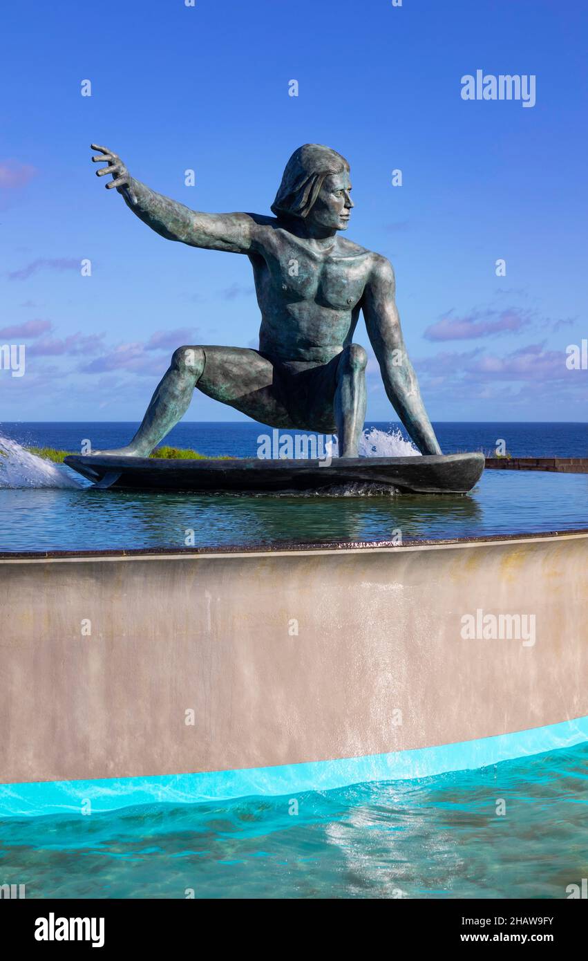 Surf Monument in Ribeira Grande, Sao Miguel Island, Azores, Portugal ...