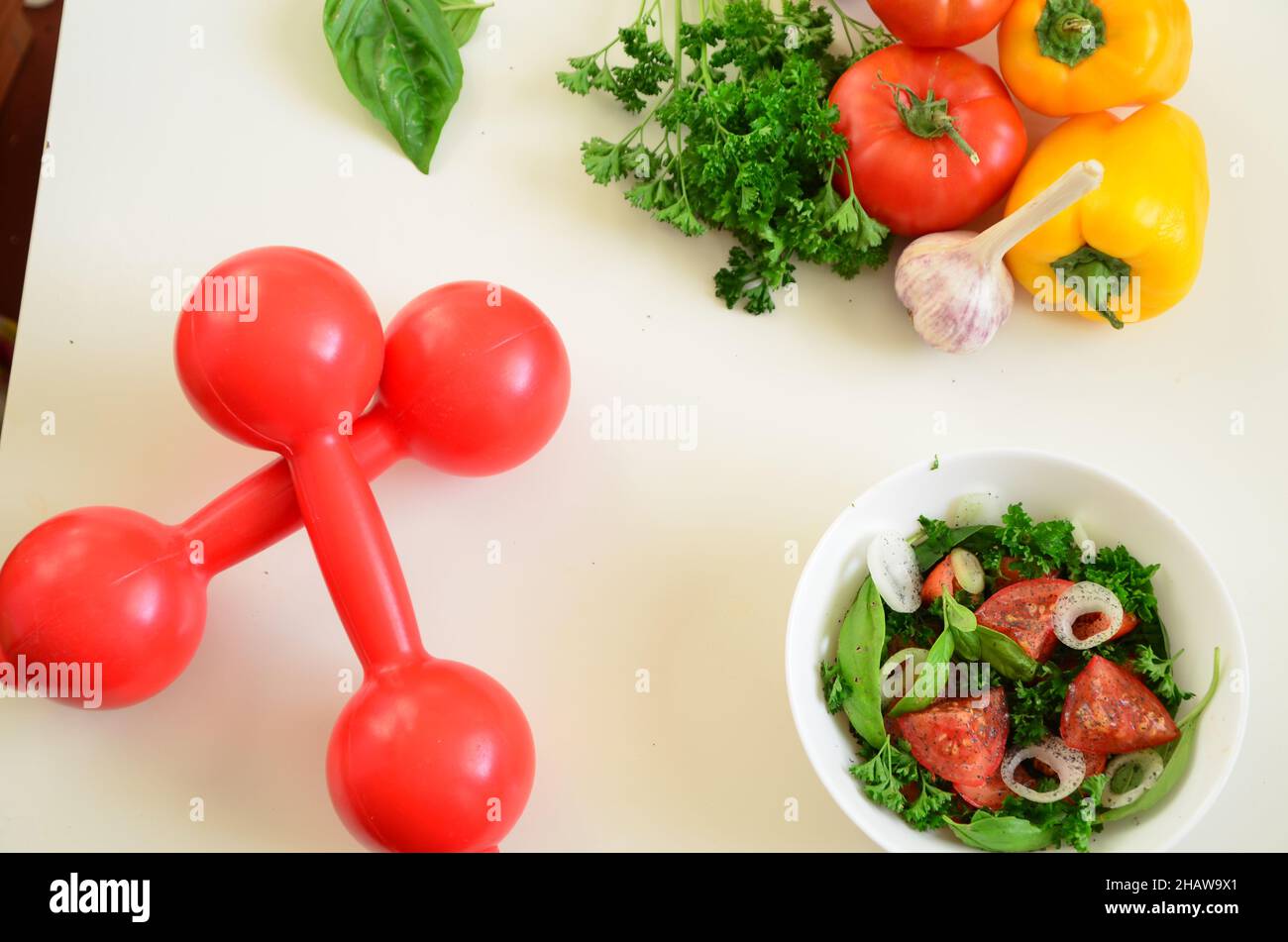 Diet Healthy food and lifestyle health concept. Sport exercise ...