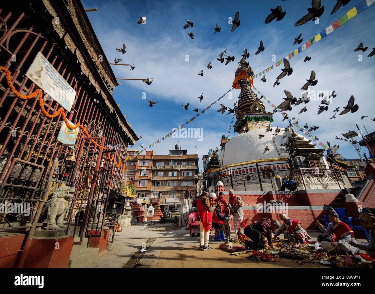 Kathmandu, Bagmati, Nepal. 15th Dec, 2021. Buddhist priests perform ...