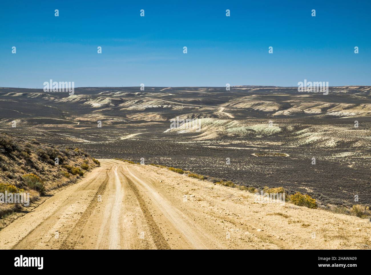 Rock Cabin Spring area, Bar X Road (CR 21), Red Desert, Wyoming, USA ...