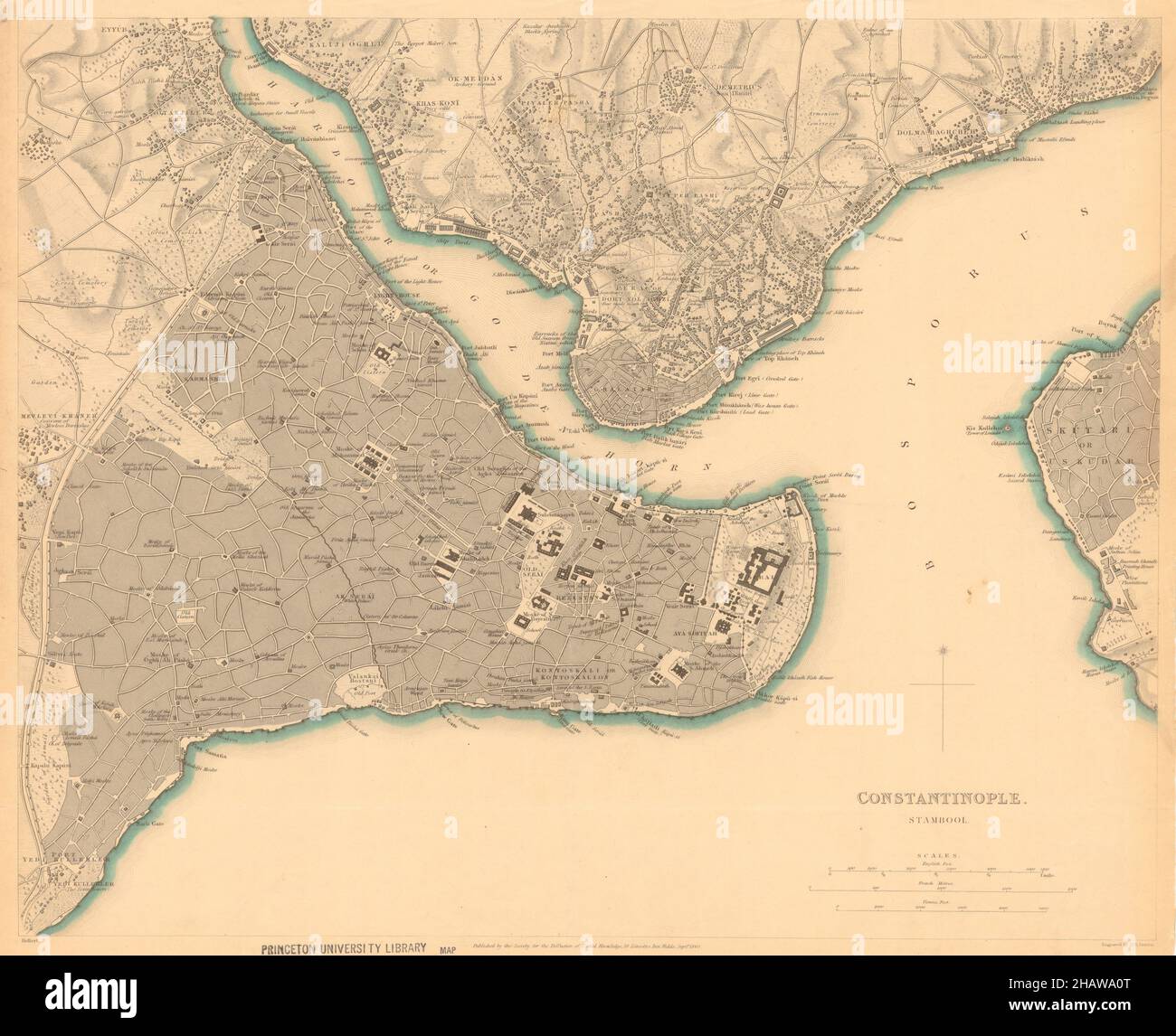 Constantinople Map, Constantinople Print, Constantinople Poster ...