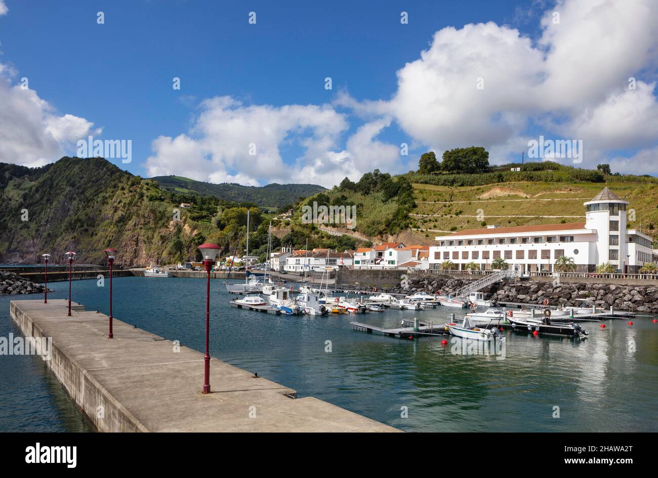 Port of Povoacao, Sao Miguel Island, Azores, Portugal Stock Photo - Alamy