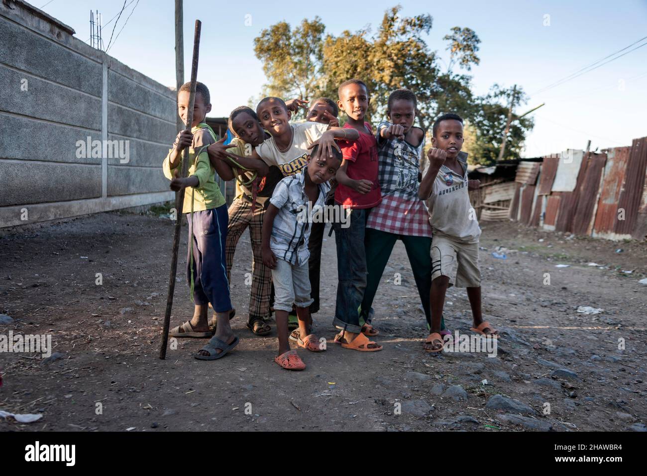 Children posing, Asebe Teferi, Oromia, Ethiopia Stock Photo - Alamy