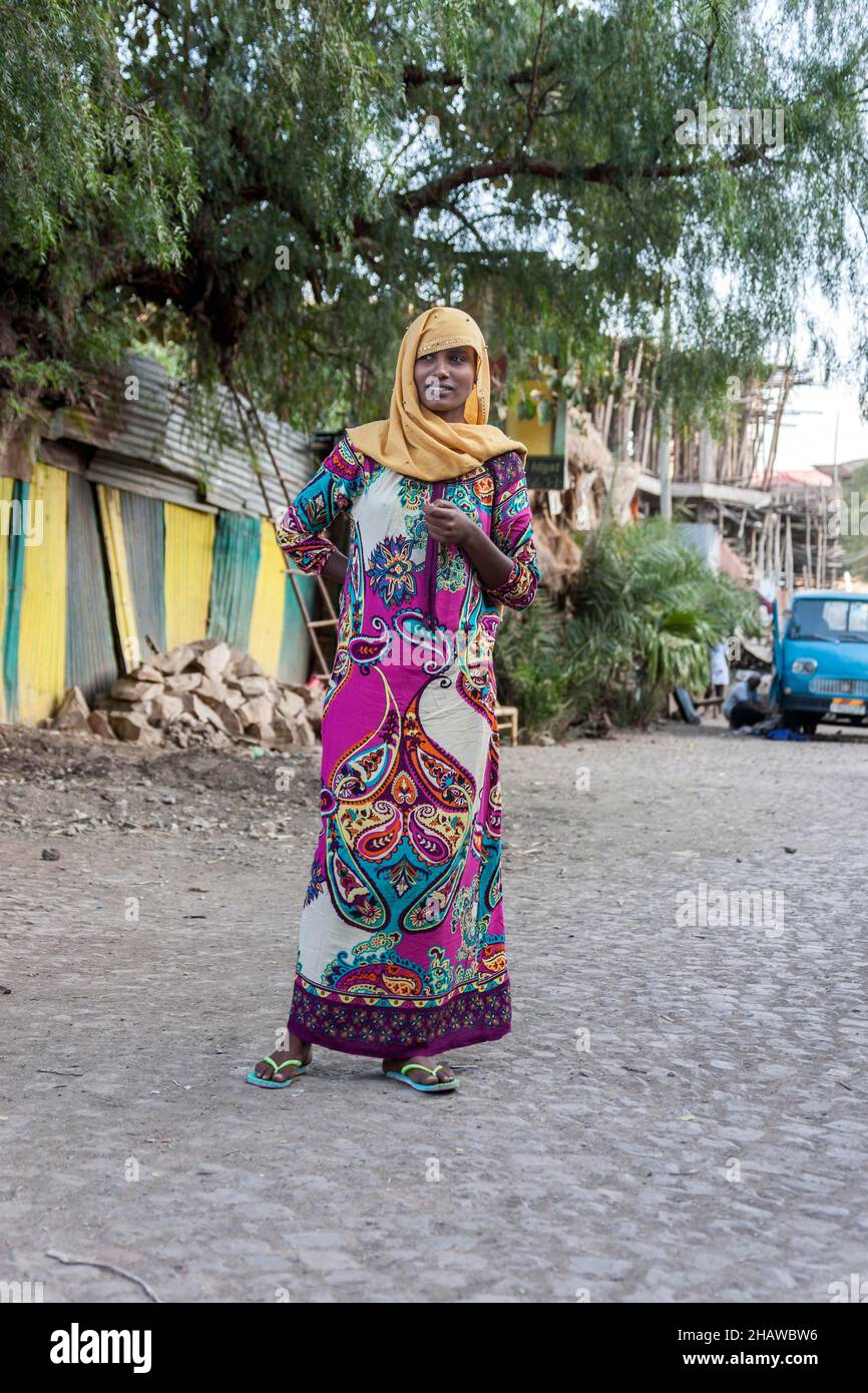 Woman, traditional dress, Asebe Teferi, Oromia, Ethiopia Stock Photo - Alamy