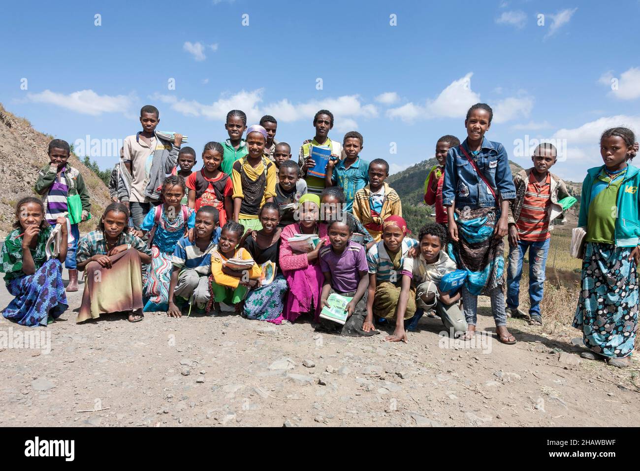 Schoolchildren, Asebe Teferi, Oromia, Ethiopia Stock Photo - Alamy