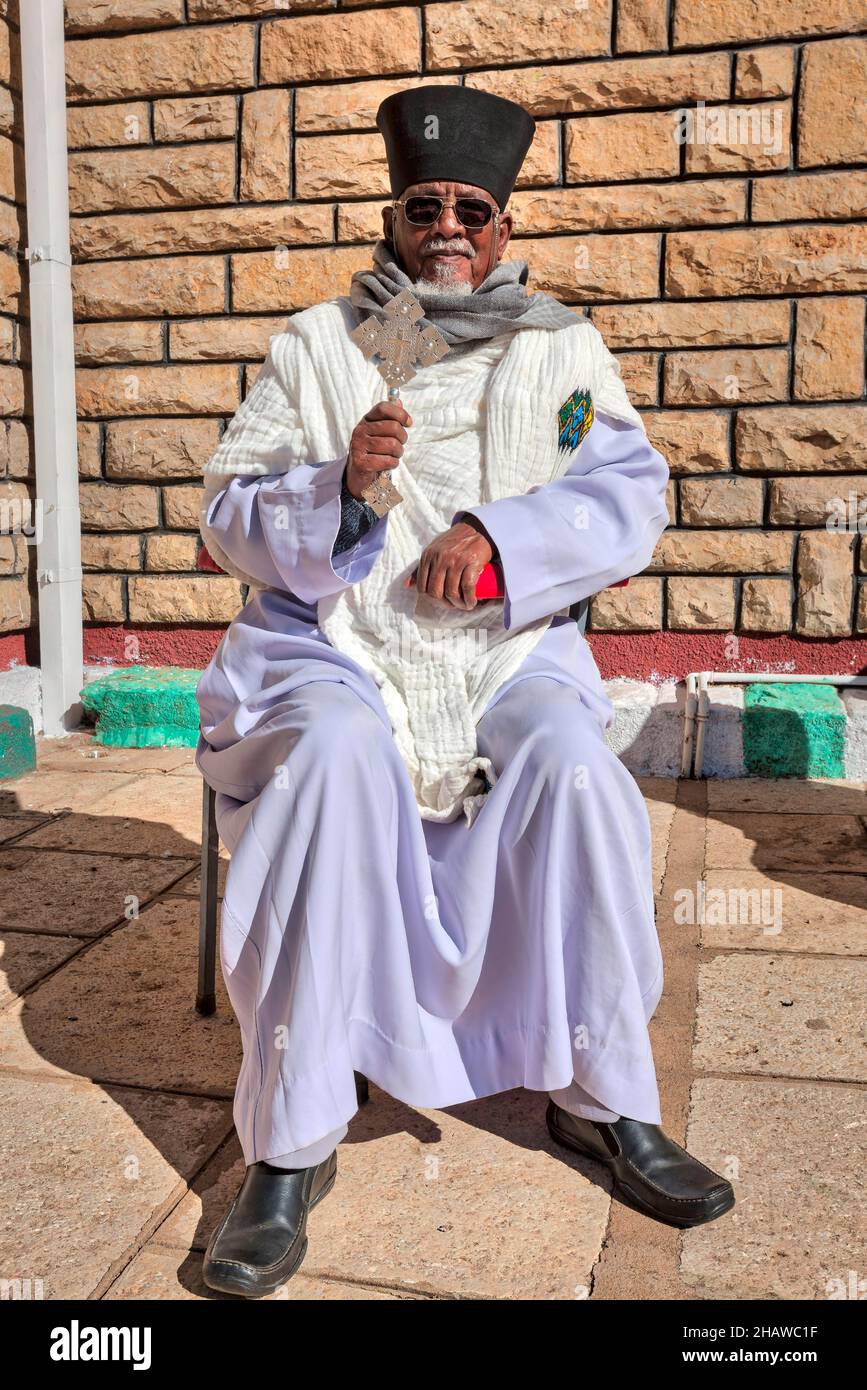Priest, St Gabriel Church, Kulubi, Oromia, Ethiopia Stock Photo - Alamy
