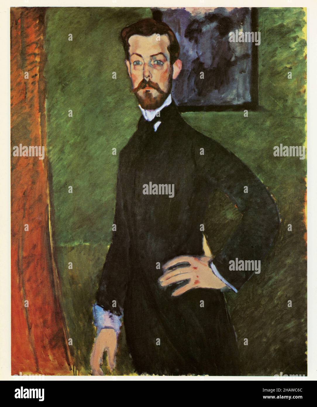 AMEDEO MODIGLIANI. Portrait de Paul Alexandre sur fond vert Stock Photo ...
