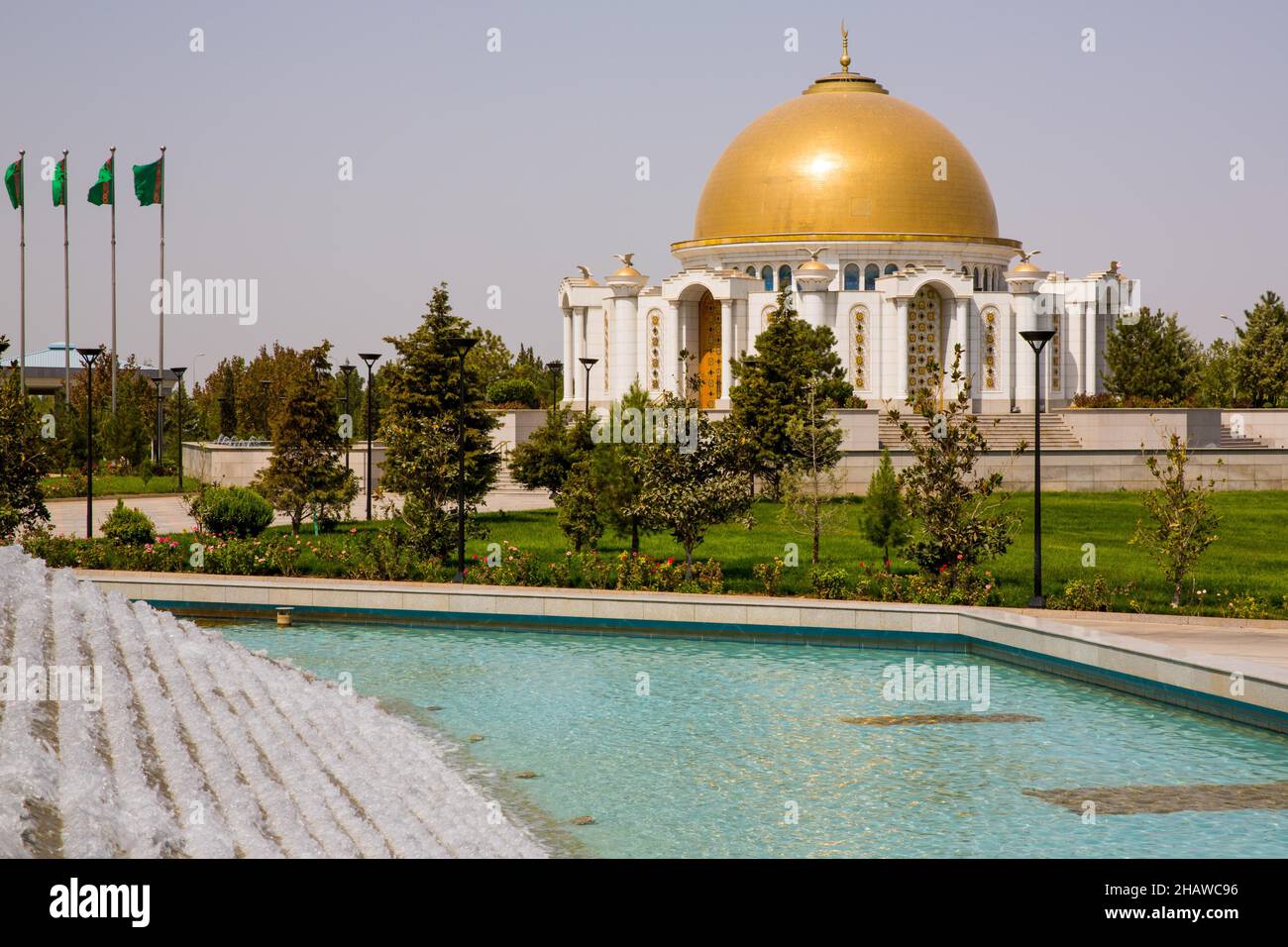 Mausoleum, Ruhy Mosque, Ashgabat, Turkmenistan, Ashgabat, Turkmenistan ...