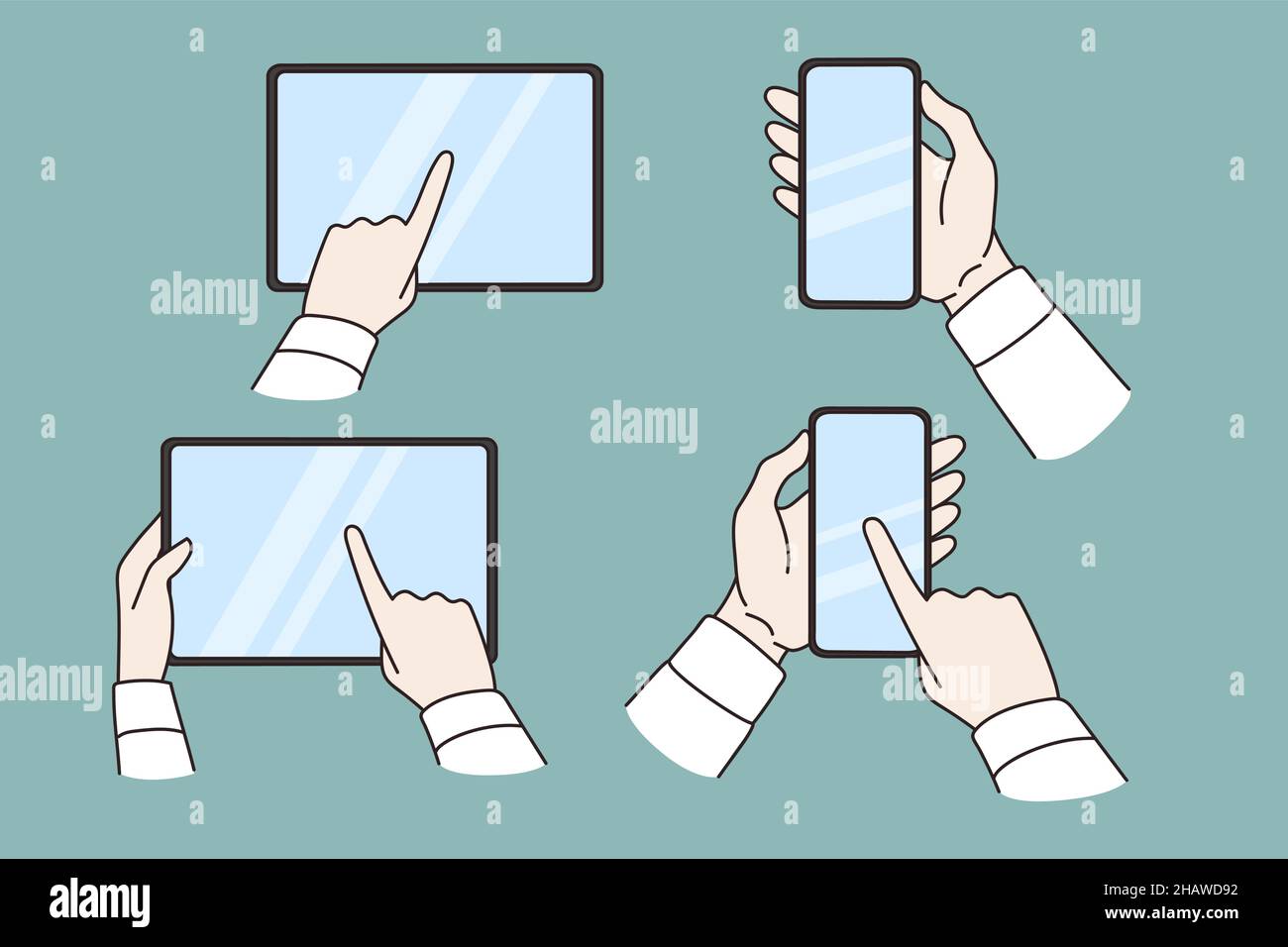 Electronic tablets Stock Vector Images - Alamy