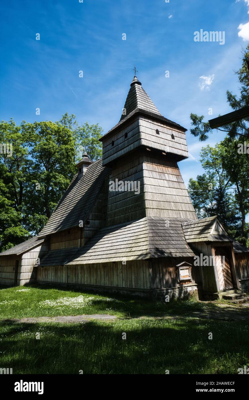 Vertical shot of the church of Saint-Francis of Assisi. Hervartov ...