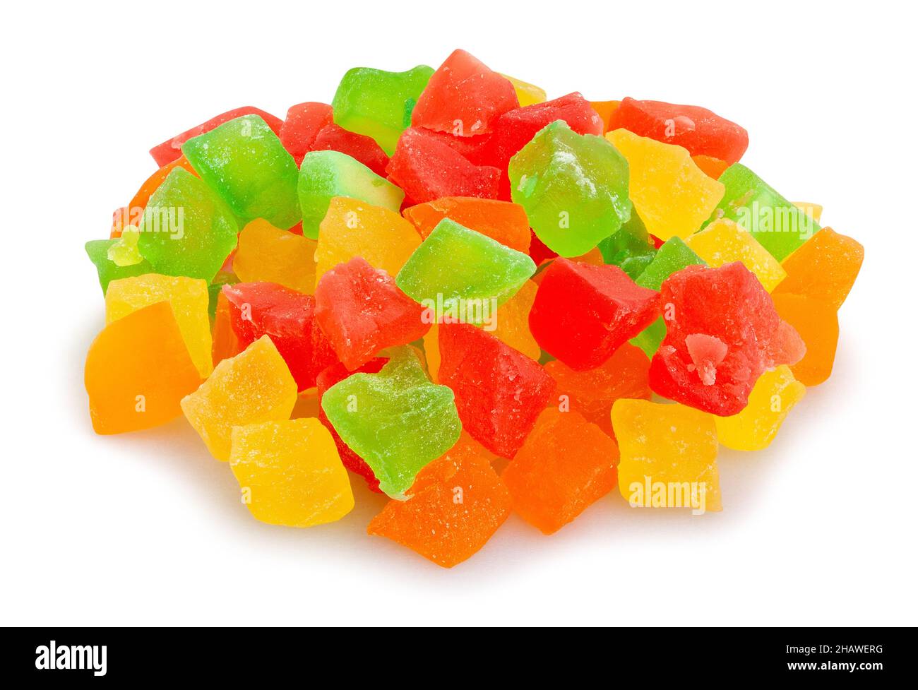 candied fruit path isolated on white Stock Photo - Alamy