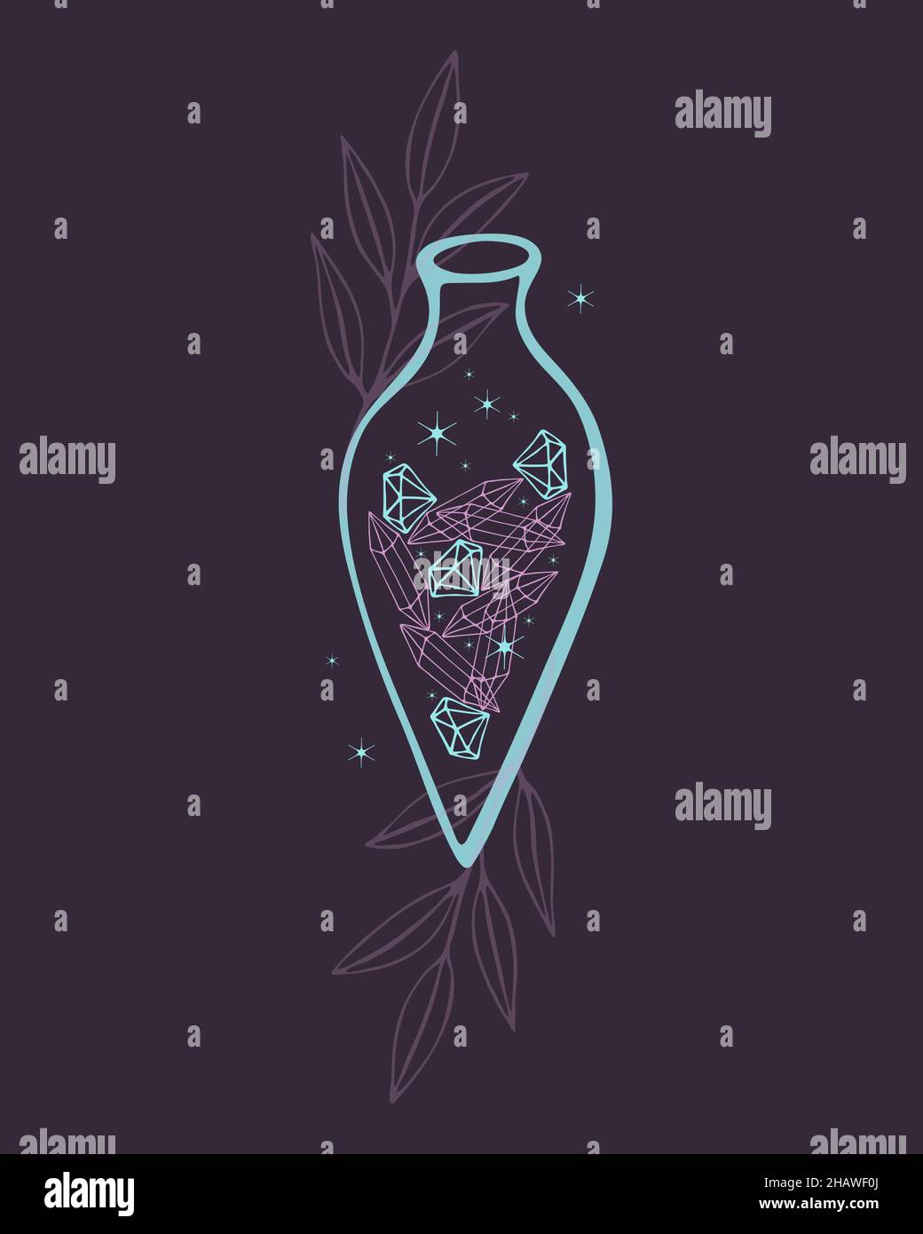 Potion bottle esoteric Stock Vector Images - Alamy