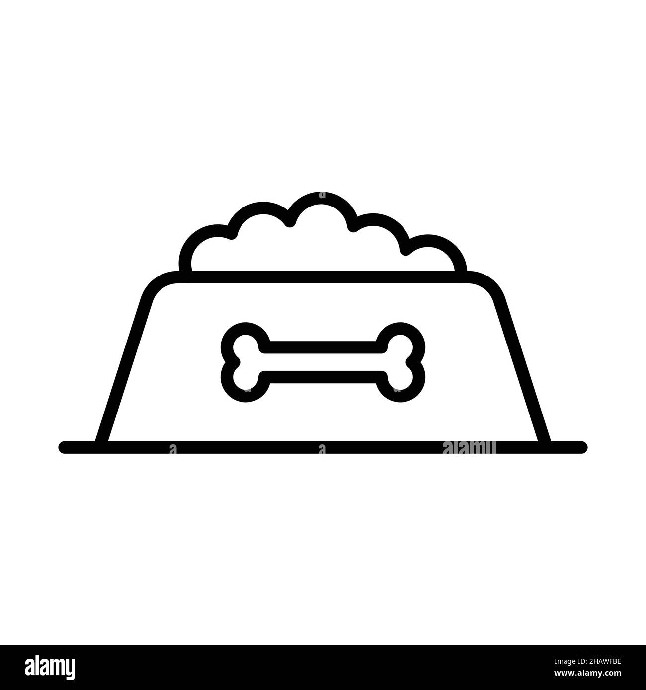 Dog bowl icon outline Stock Vector Images - Alamy