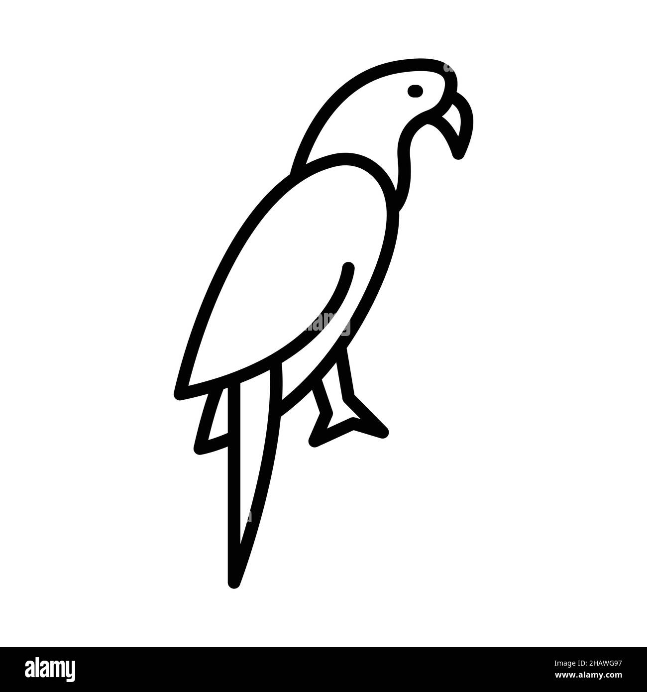 Parrot Outline Icon Animal Vector Stock Vector Image & Art - Alamy